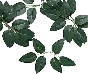 Amazon.com: Efavormart 100 Pack | Green Bulk DIY Artificial Craft Rose Flower Leaves, Vase ...