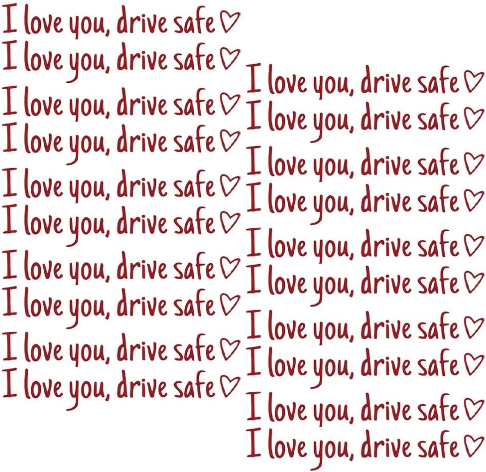 Amazon.com: 20Pcs I Love You Drive Safe Side Mirror Sticker for Cars ...