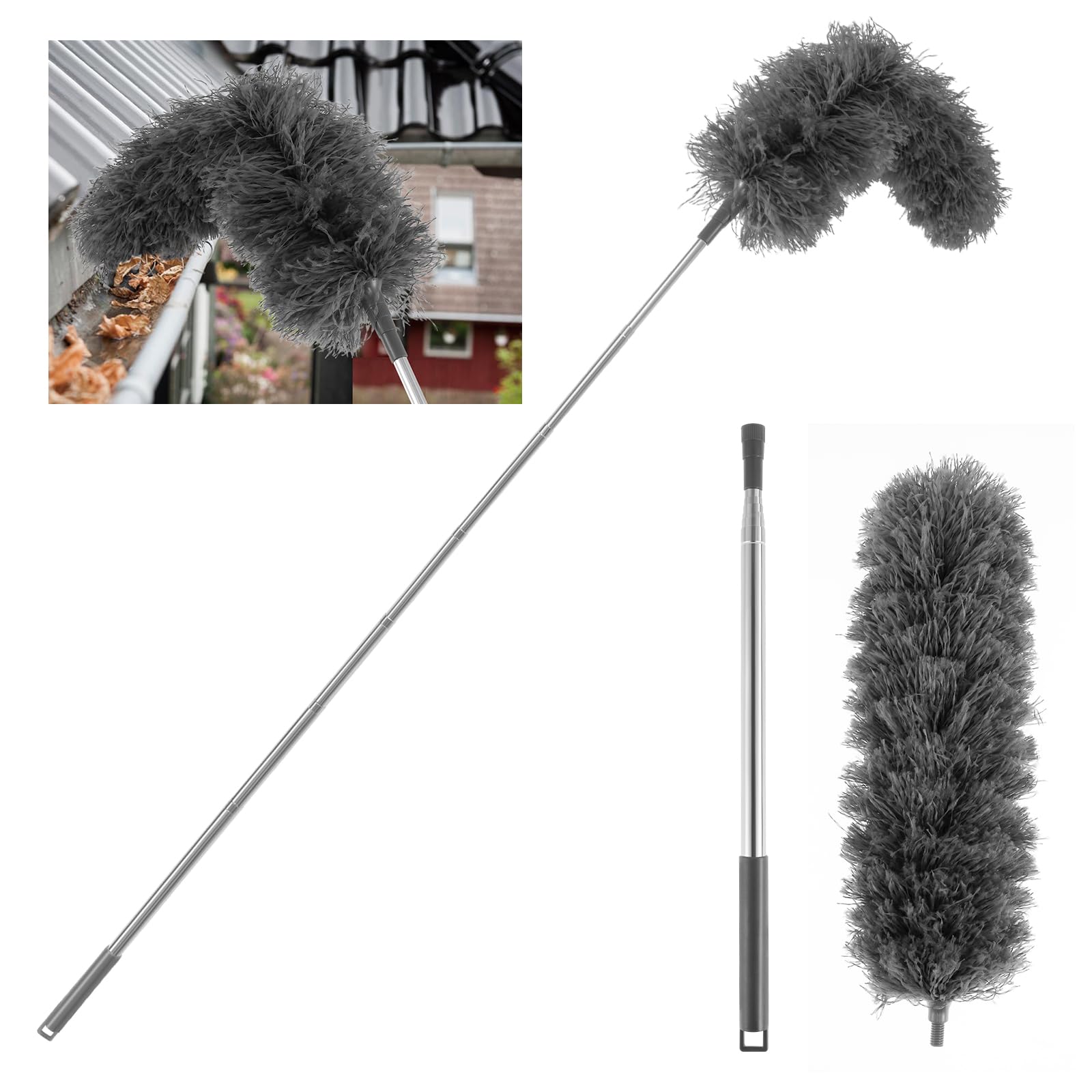 Gutter Cleaning Brush Extendable Guard Cleaner Tool, Sturdy Roof ...