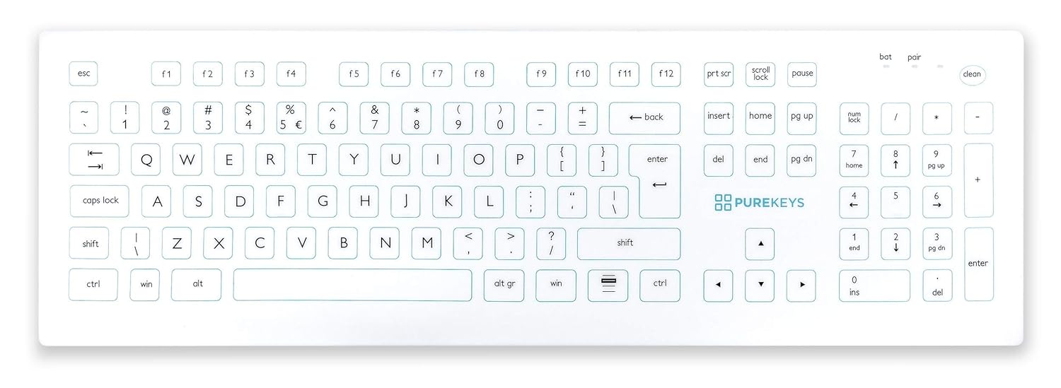 Amazon.in: Buy PUREKEYS Medical Keyboard Full Size Wireless White for ...