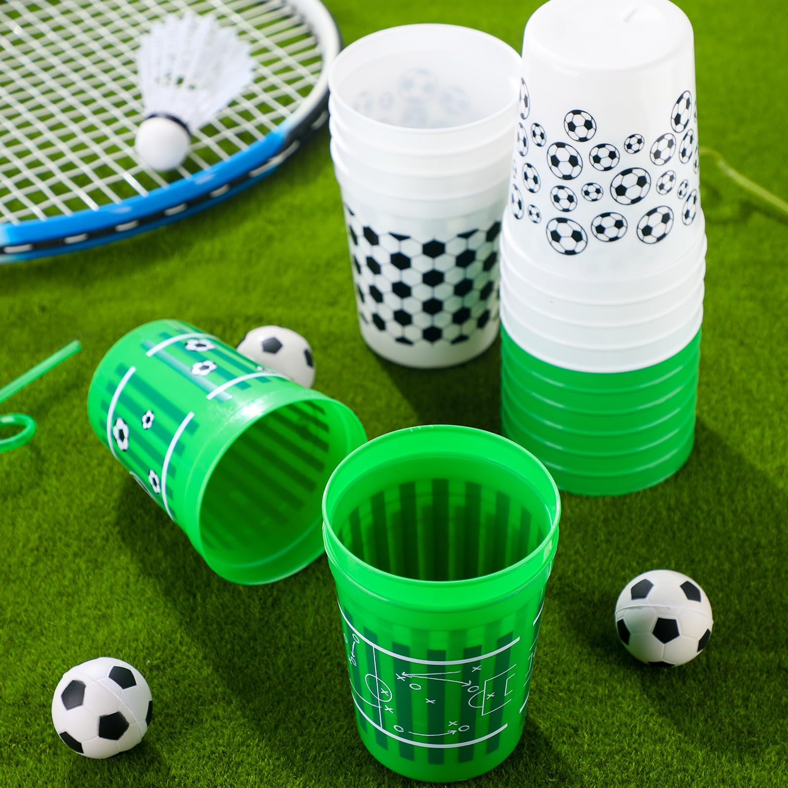 Snapklik.com : 48 Pcs Soccer Party Plastic Cups Bulk Reusable Soccer ...