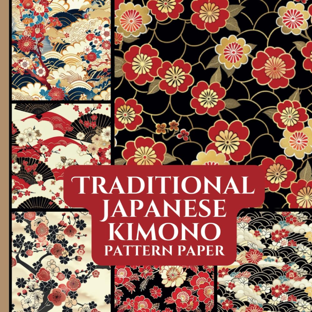 Traditional Japanese Kimono Pattern Paper: Scrapbooking | Vision Boards ...