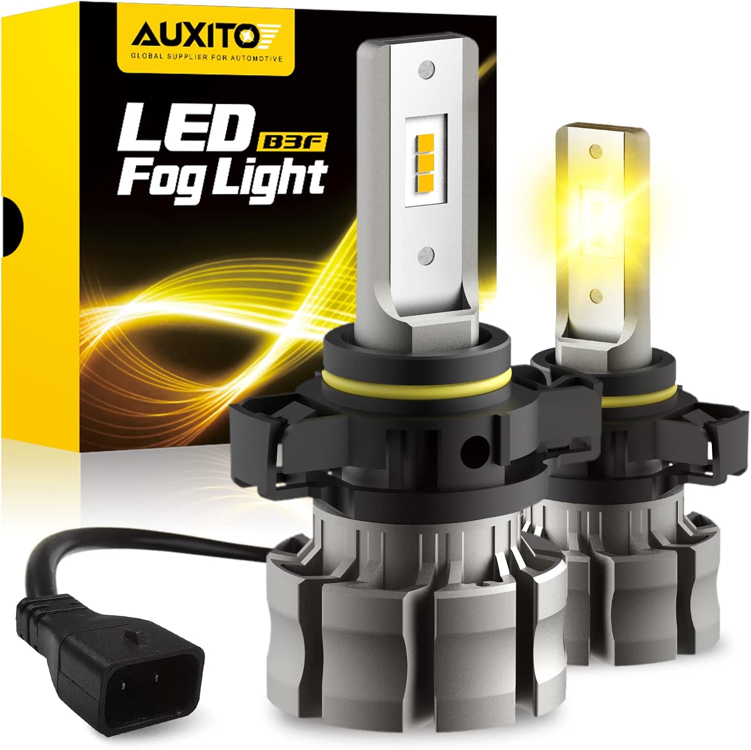 Amazon.com: AUXITO 5202 LED Fog Light Bulbs, 3000K Amber Yellow 6000 ...