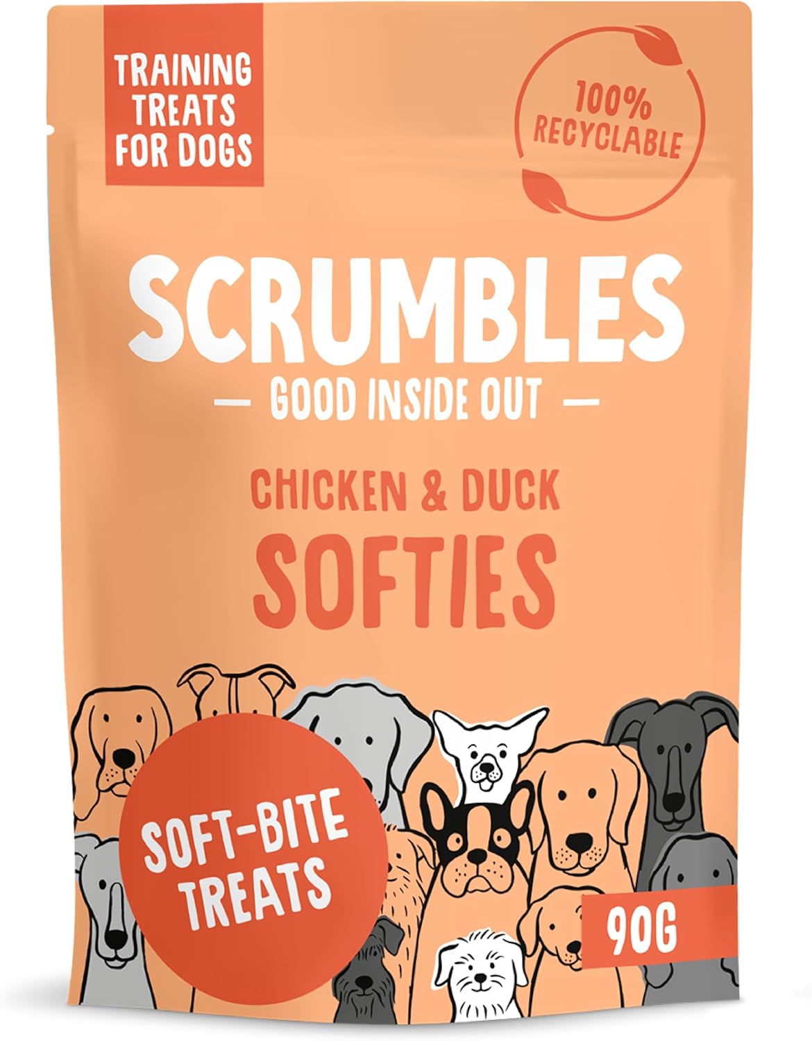 Scrumbles Softies, Chicken & Duck Training Treats, 90g : Amazon.co.uk ...