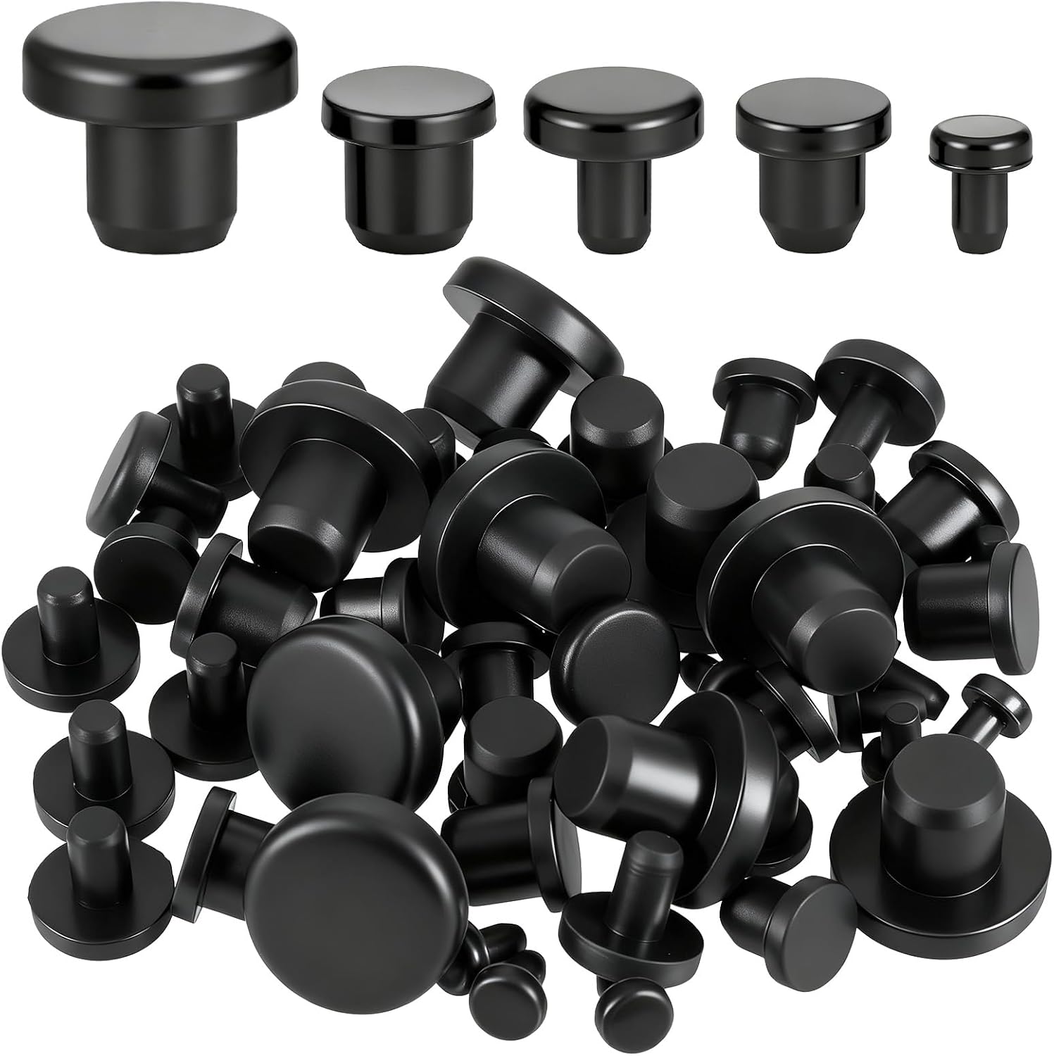 Amazon.com: 50 PCS Silicone Rubber Hole Plugs 1/8" 3/16" 1/4" 5/16" 3/8 ...