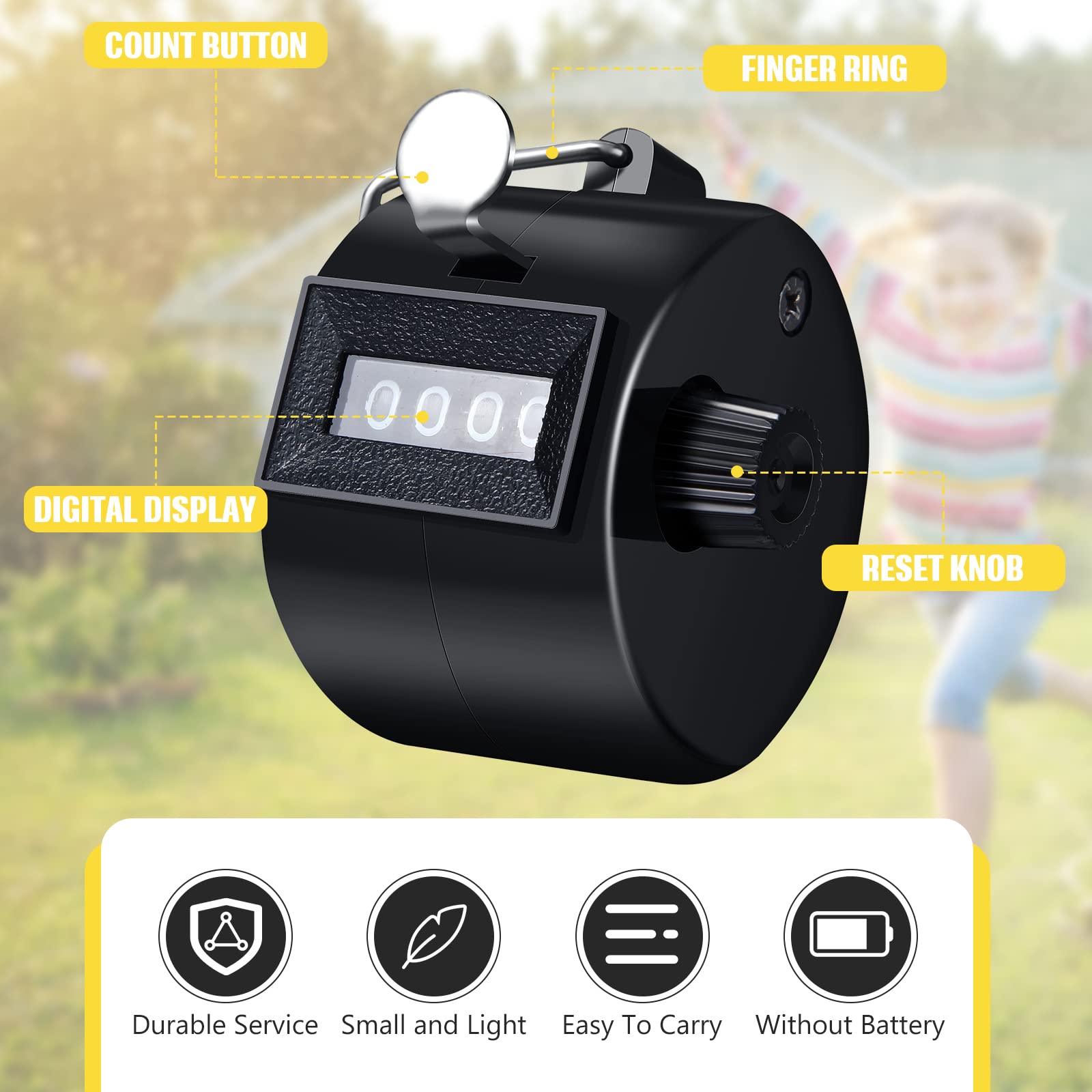 Snapklik.com : TOODOO 6 Pack Hand Tally Counter 4 Digit Mechanical Palm ...