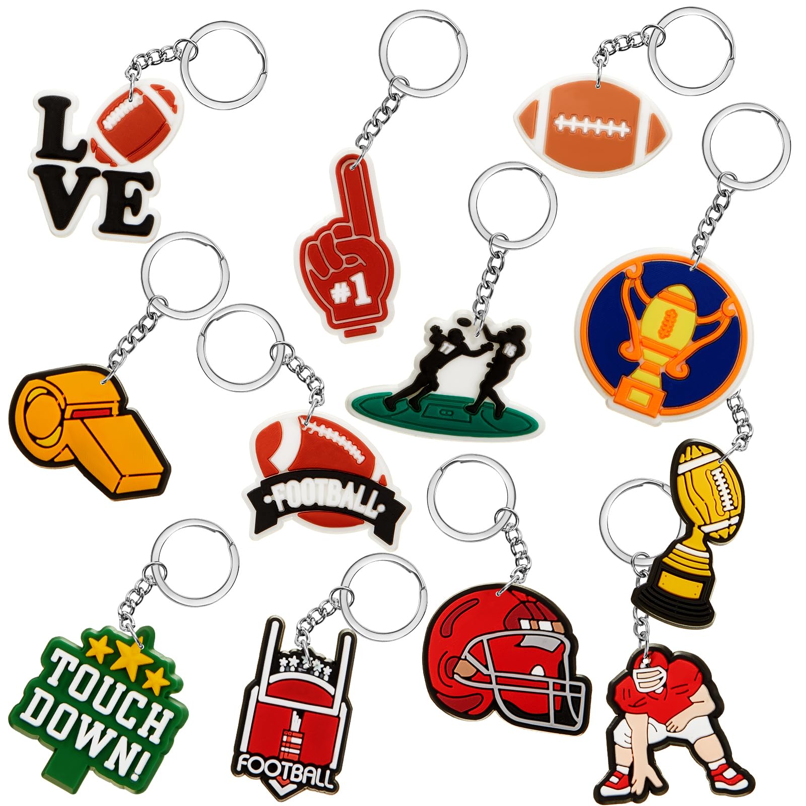 Amazon.com: Batiyeer 36 Pack Sports Keychains Sports Ball Key Ball ...