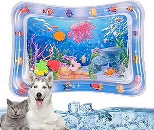 Sensory Water Mat for Cats, Tummy Time Water Mat Cat Sensory Toy, Water ...