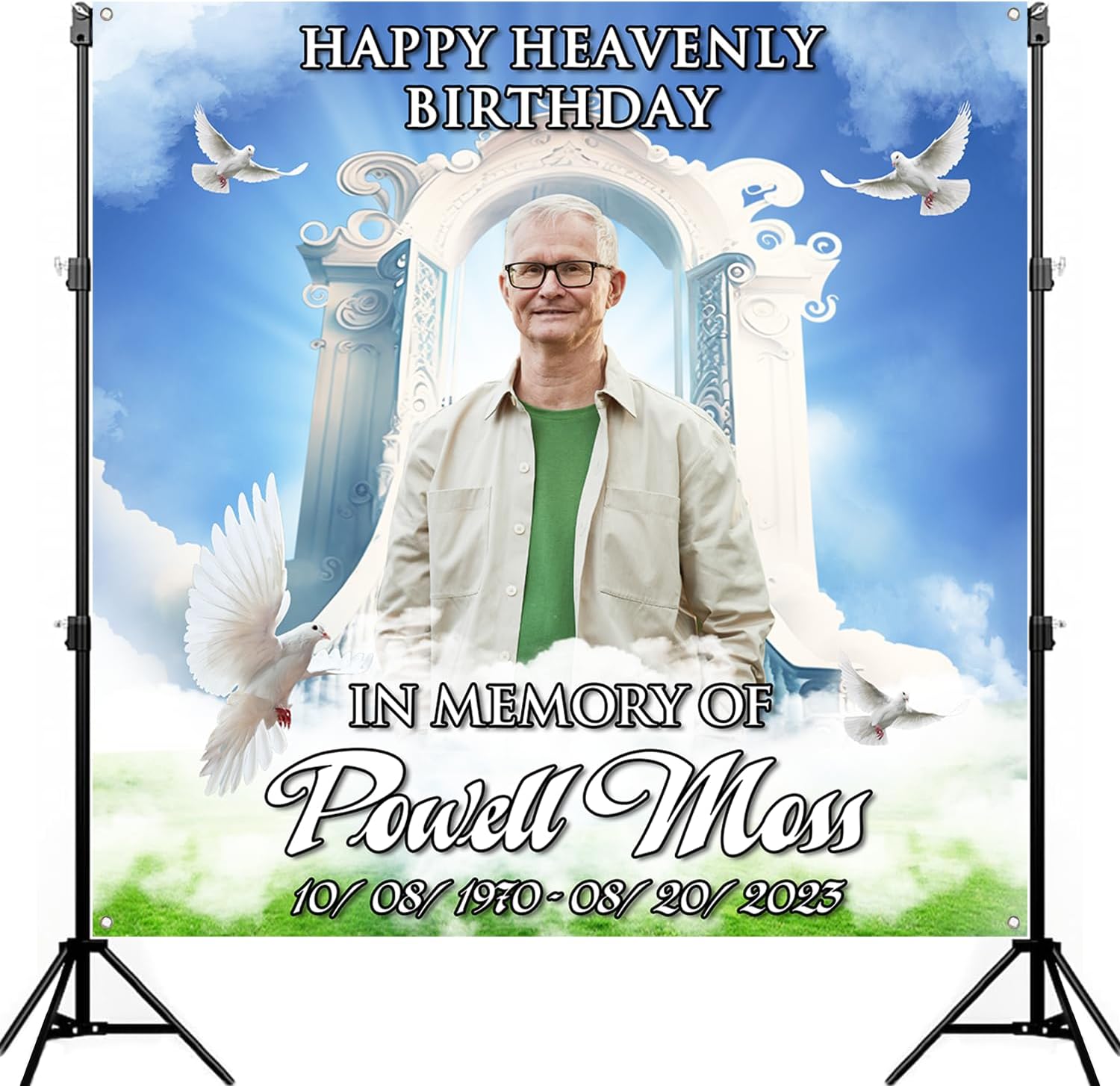 Amazon.com : Custom Heaven Backdrop for Loss of Loved Ones, Custom ...
