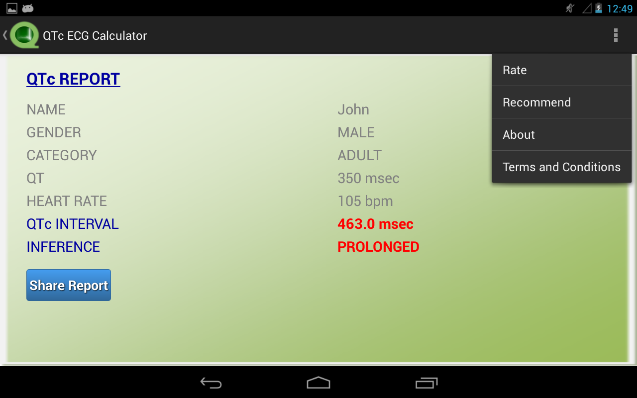 QTc ECG Calculator - Application sur Amazon Appstore