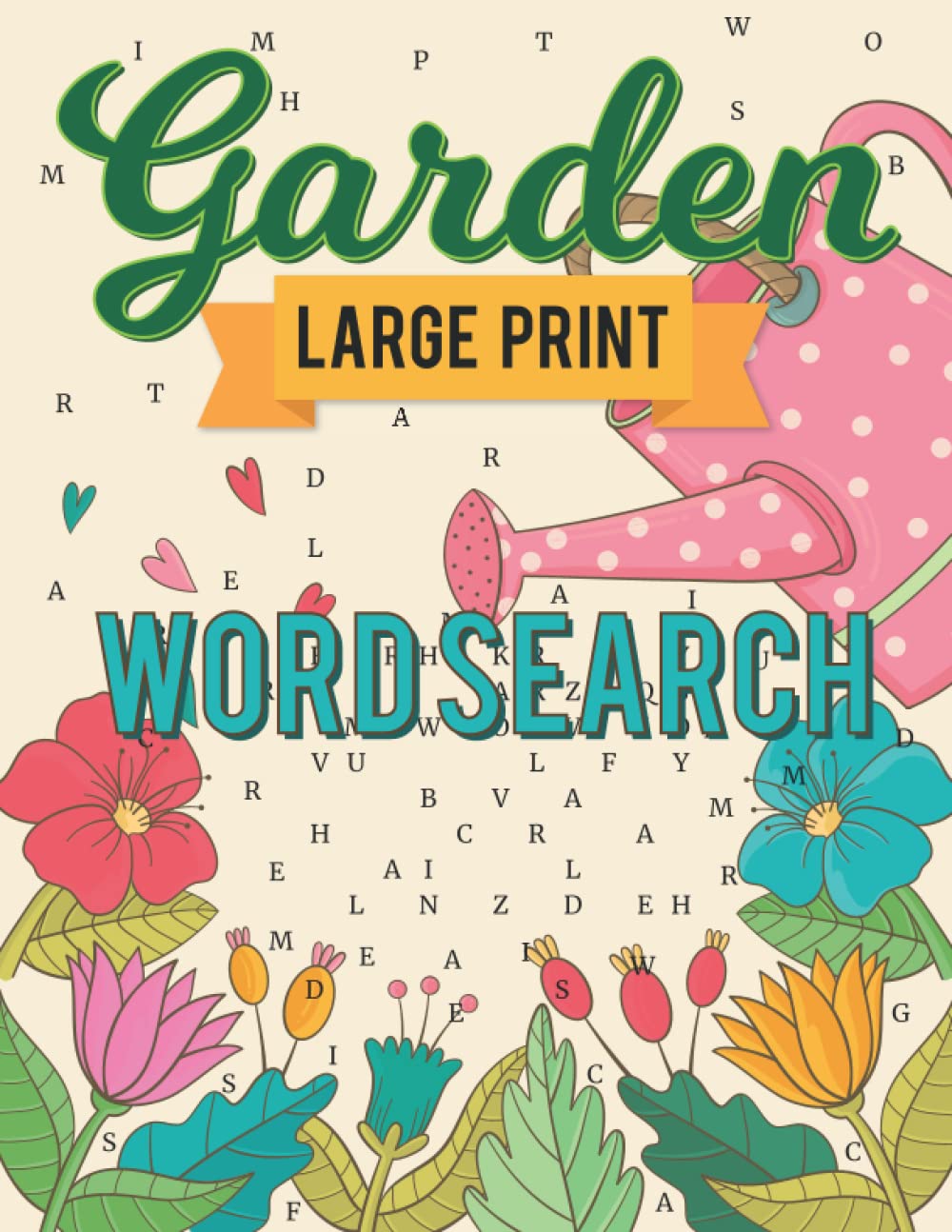 Garden Flower Large Print Word Search Puzzle for Adults: Featuring ...