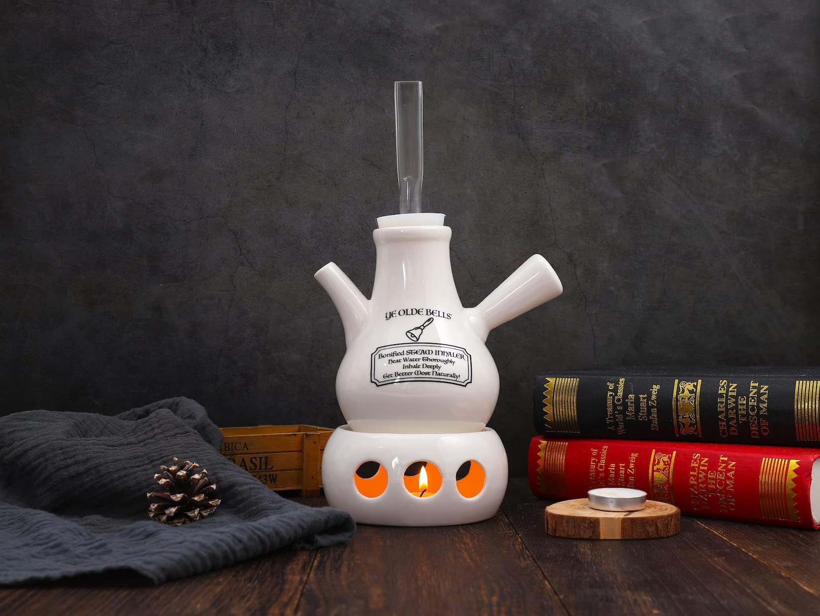 Ye Olde Bells’ Manual Candle Powered Steam Inhaler (Original Victorian ...