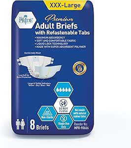 Amazon.com: MED PRIDE Maximum Absorbency Adult Briefs for Incontinence ...