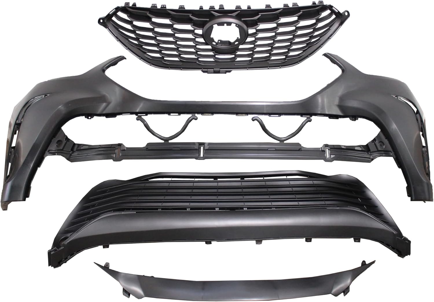 Amazon.com: For 2021 2022 2023 Toyota Highlander XSE Front Bumper 4PCS ...
