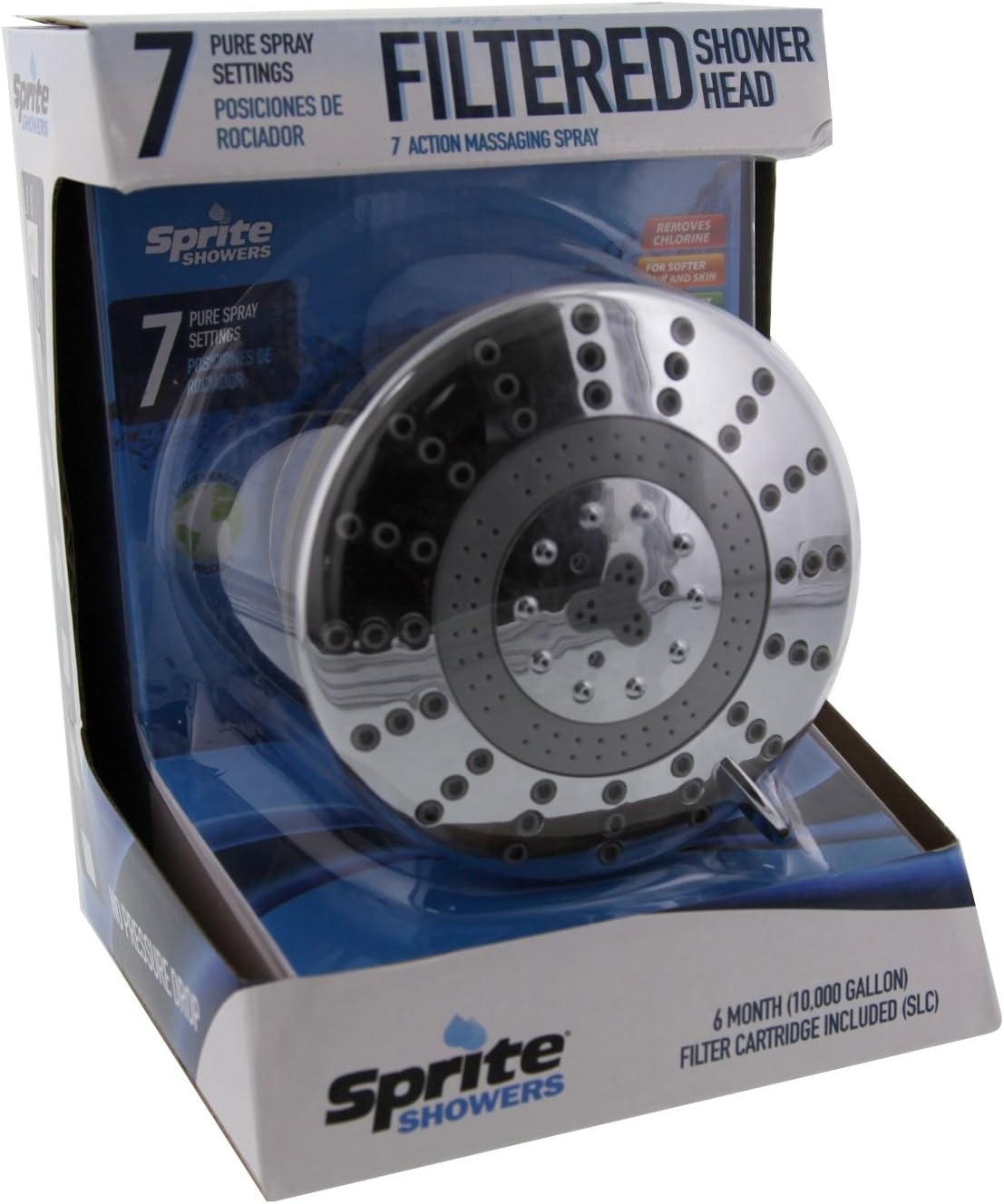 Amazon.com: Sprite Shower Pure 5-in 2.5-GPM (9.5-LPM) Chrome 7-Spray ...