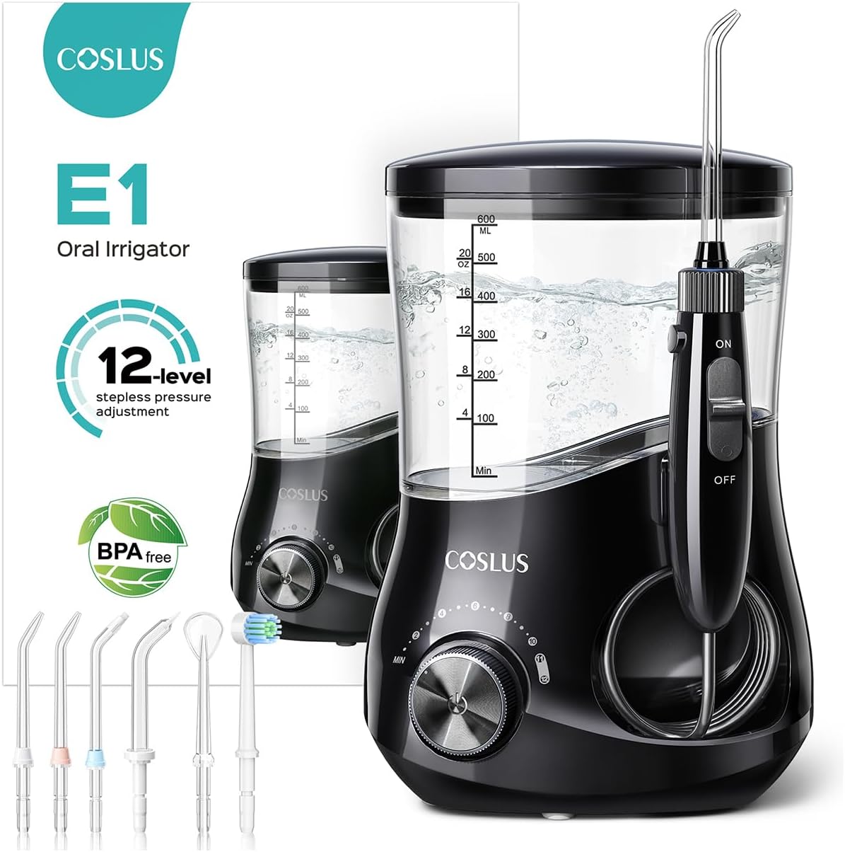 Amazon.com: COSLUS Professional Water Flosser for Teeth: 12 Pressure ...