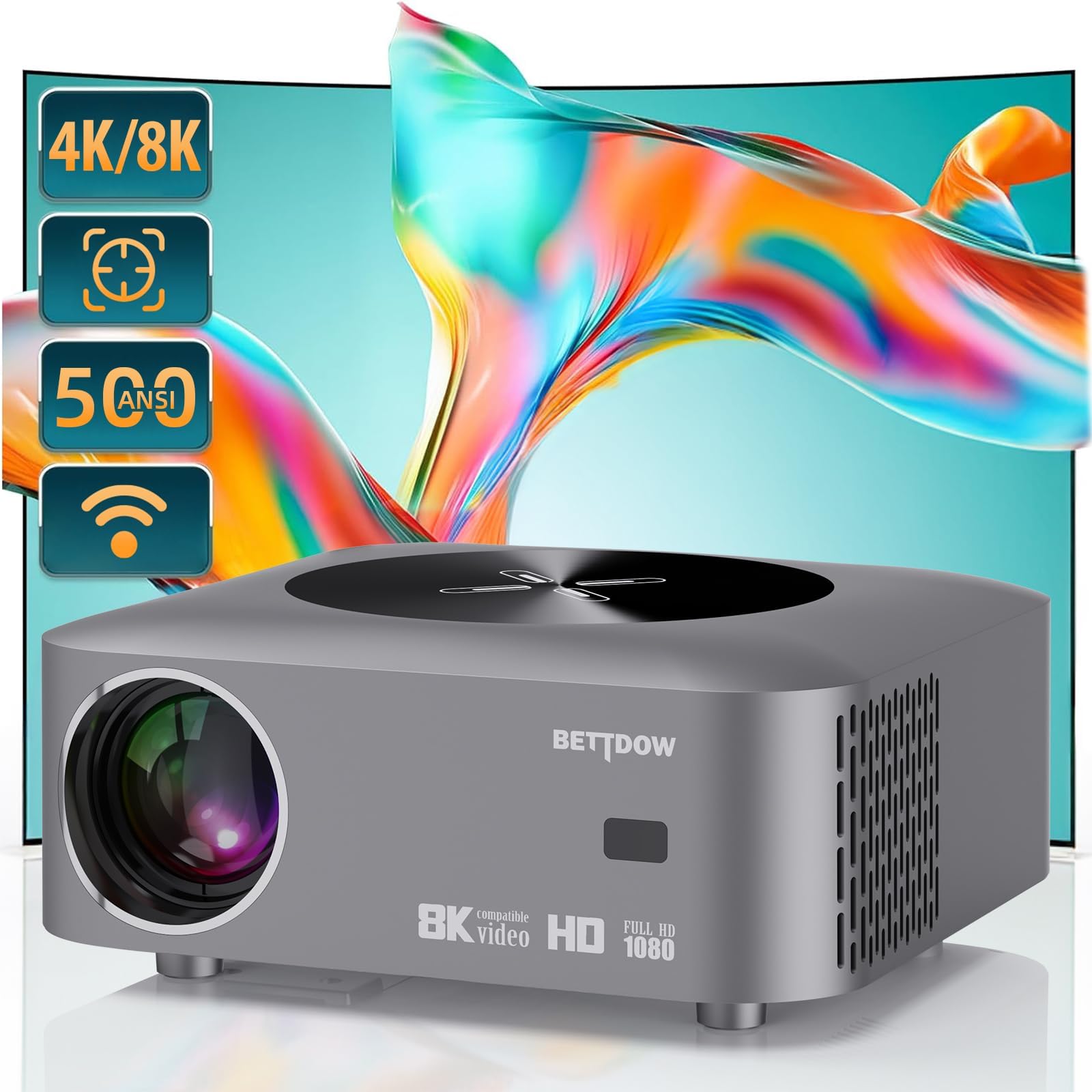 BETTDOW Projetor 4k 8k Hd 1080p 13000 Lm Compatível Completo De Android ...
