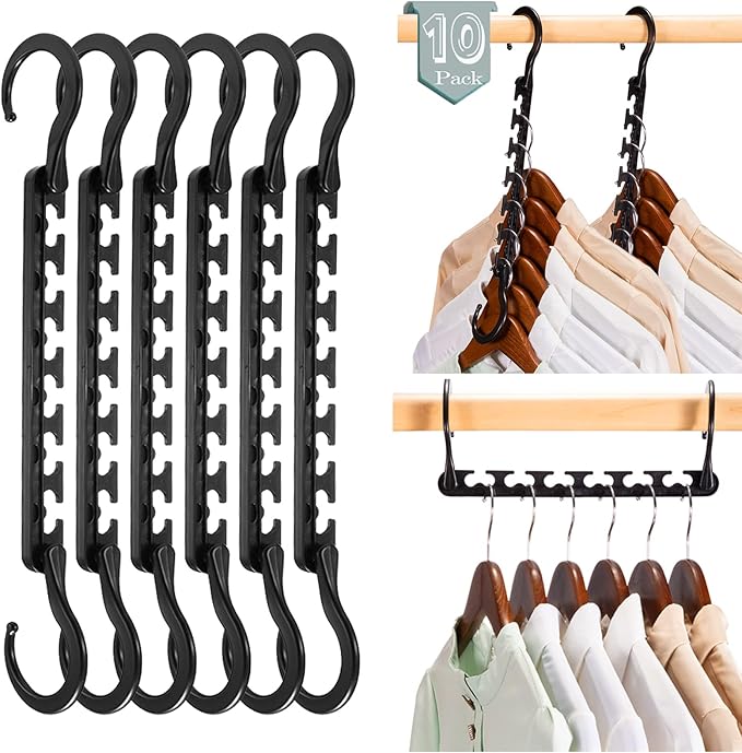 Amazon.com: Smartor Hangers Space Saving - Plastic, 10 Pack Magic ...
