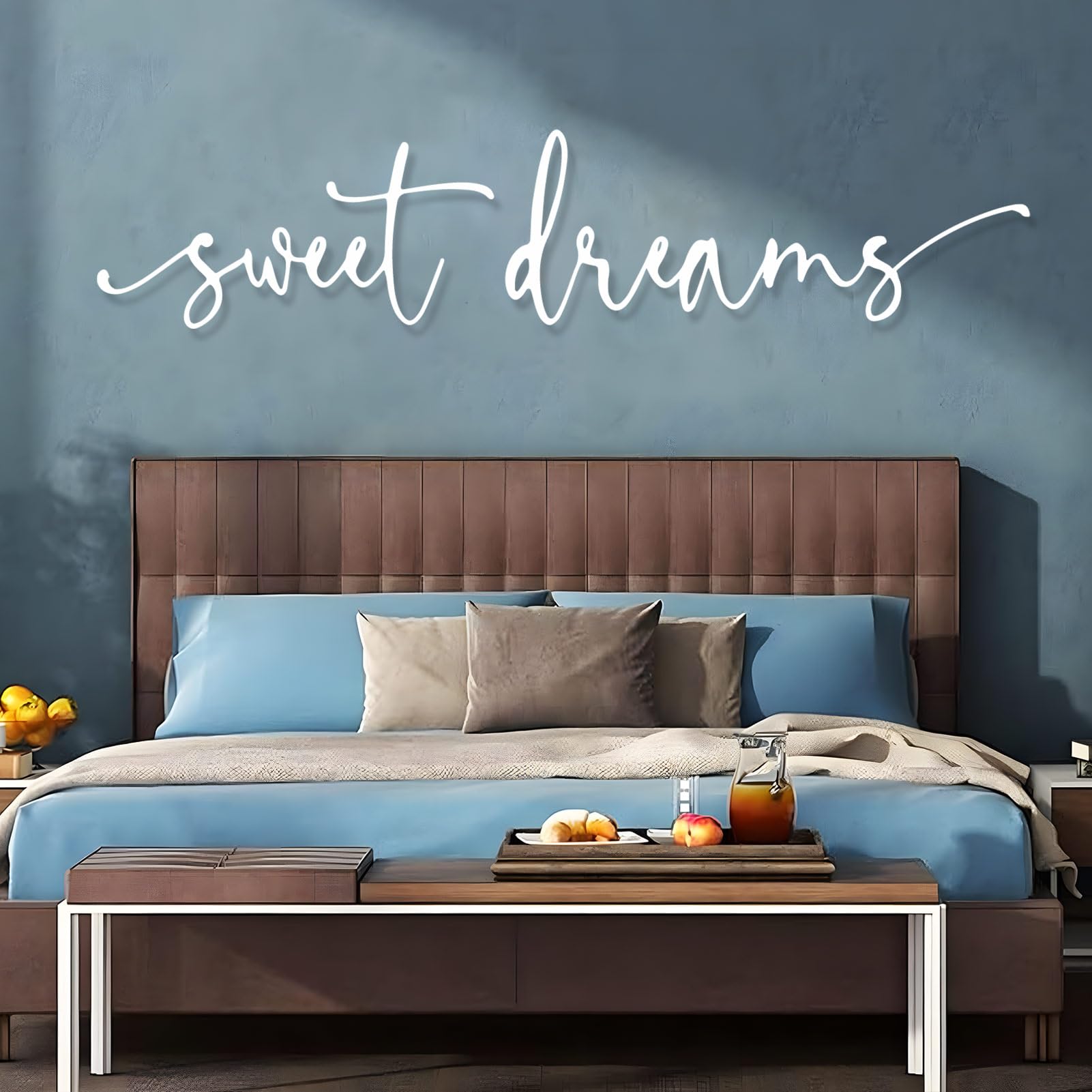 Amazon.com: Sweet Dreams Metal Wall Art, Metal Words Wall Decor, Set of ...