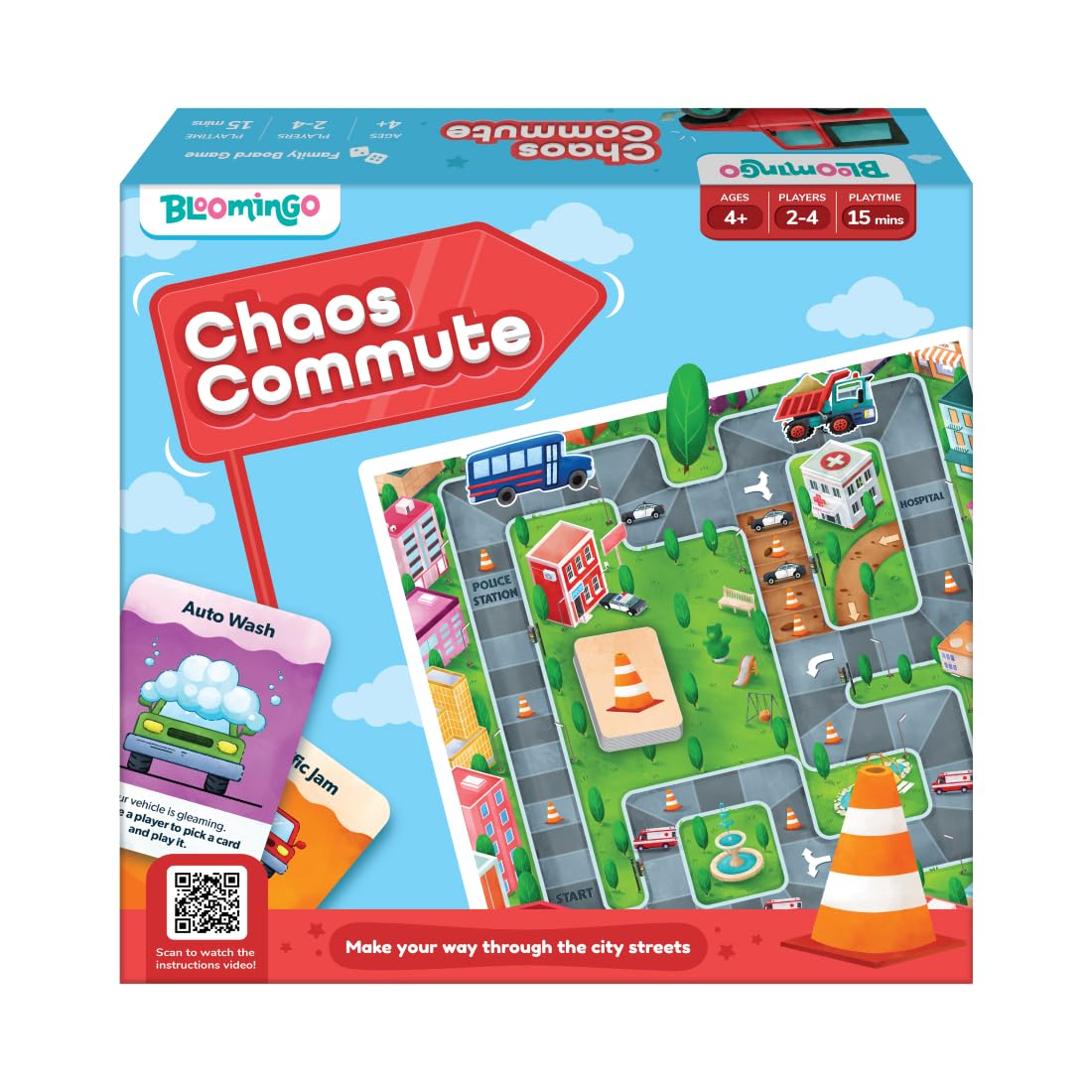 Buy Bloomingo Board Game - Chaos Commute: Thrilling Traffic Adventure ...