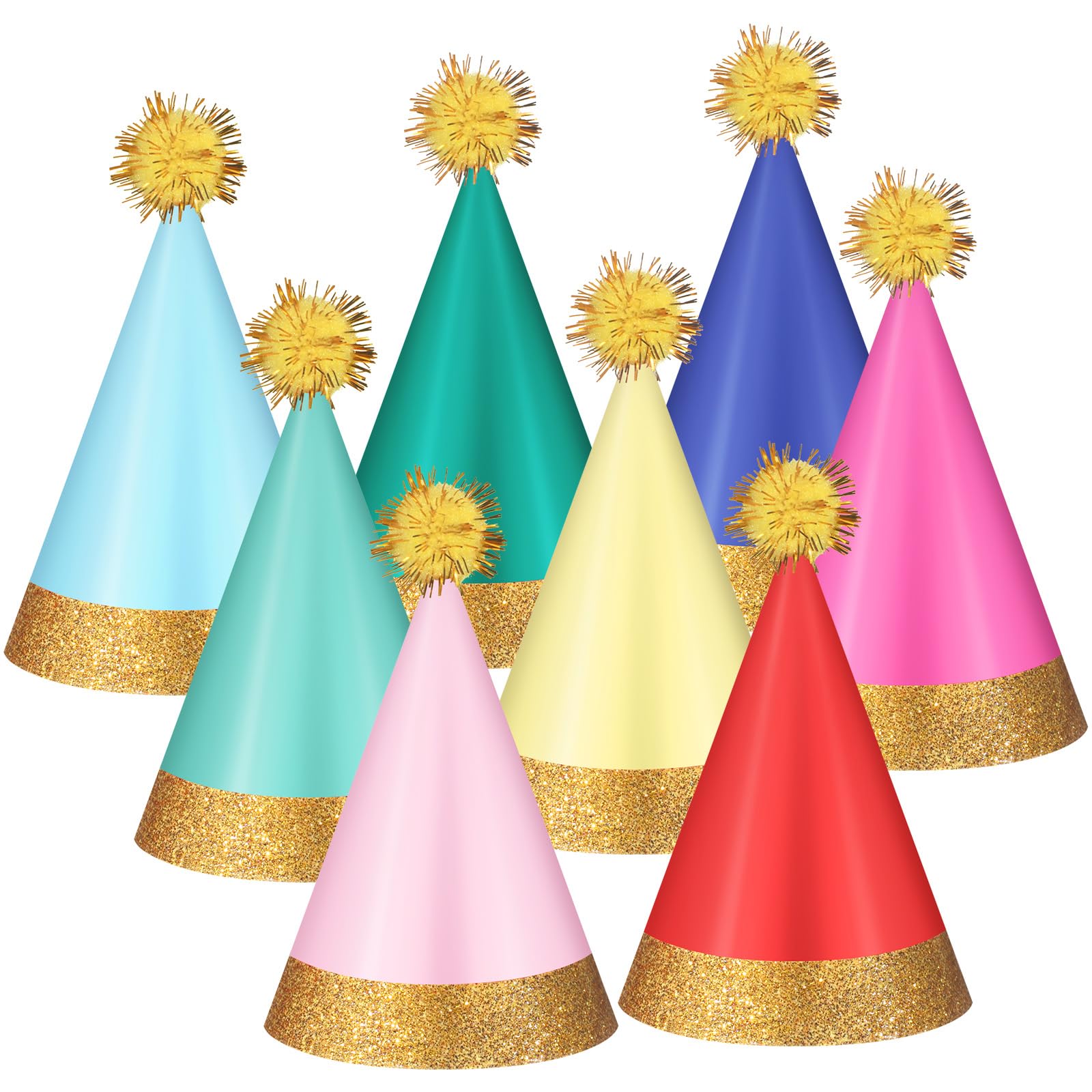 Amazon.com: Panitay 40 Pcs Colorful Mini Party Hats Small Party Hats ...