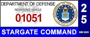 Amazon.com - 2025 Stargate Command Parking Stickers, Set of 2 Area 51 ...