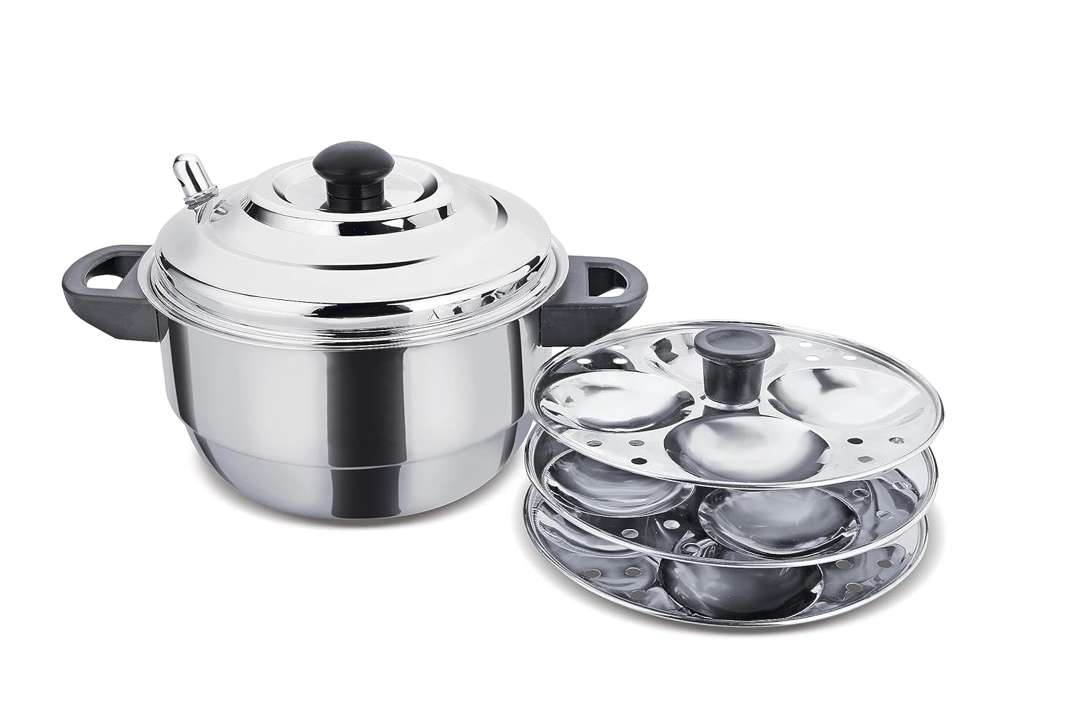 DACE Lite 3 Plate Ss Idli Cooker With Whistle Indicator | Idli Cooker ...