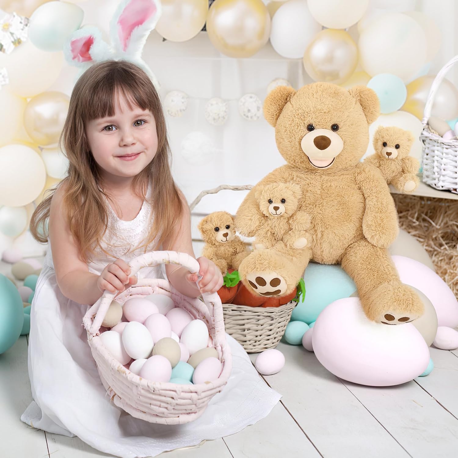 MorisMos Oso de peluche grande para novia, 4 paquetes de osos de ...