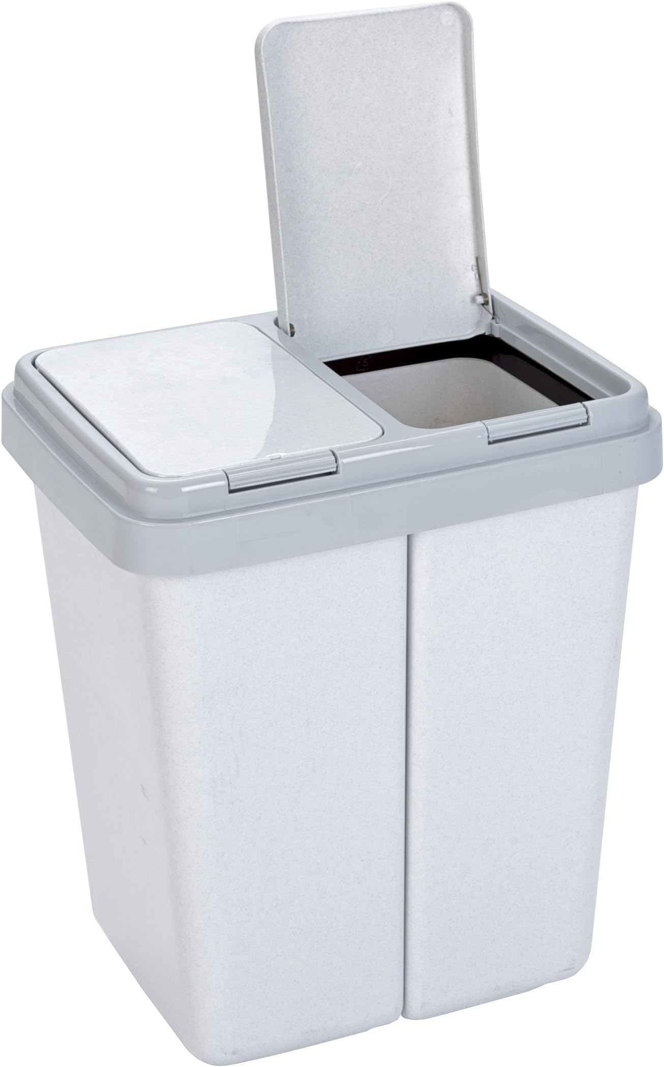 axentia Double Recycling Waste Bin, 2 x 23 L Twin Double Compartment ...