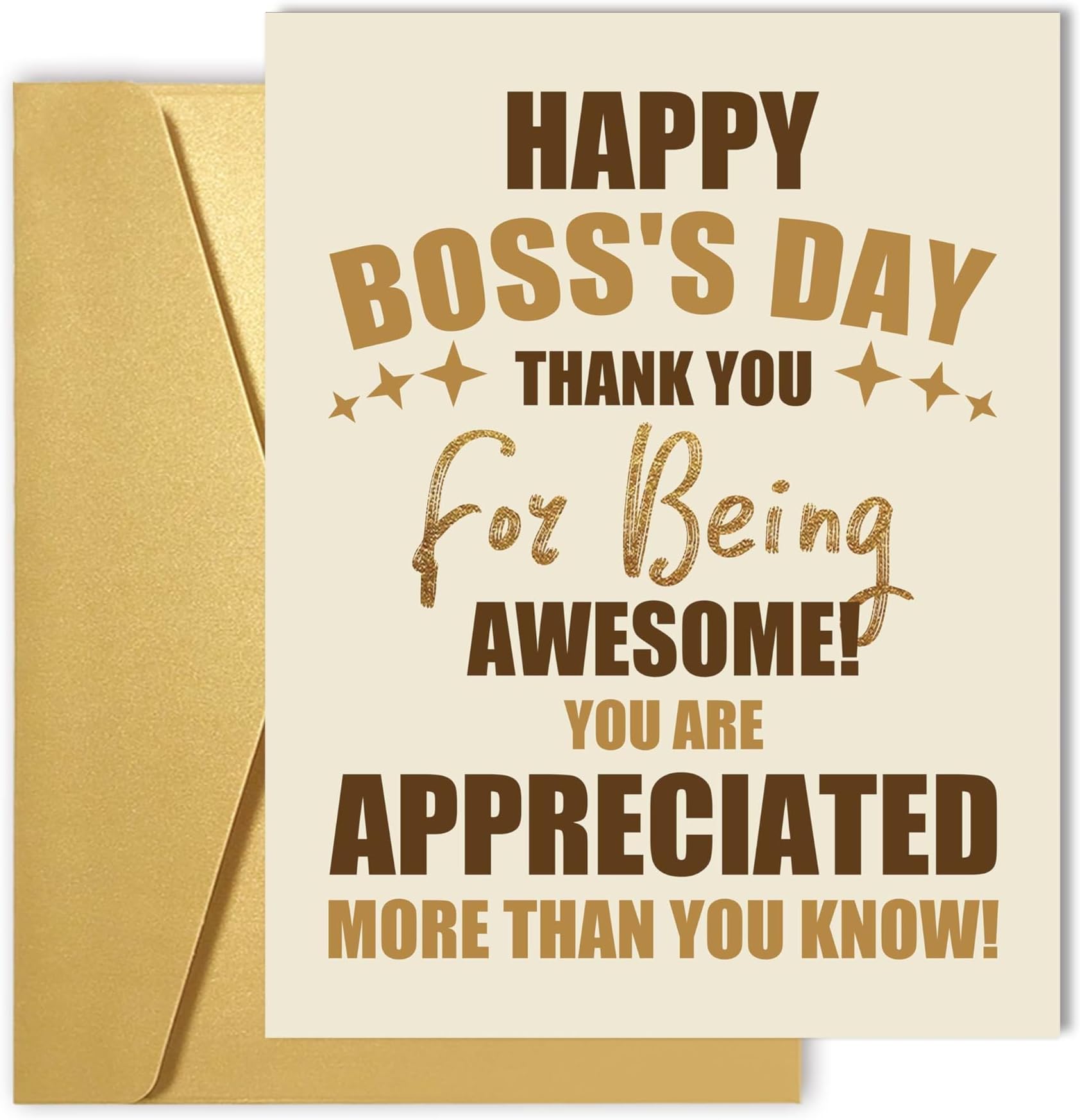 Amazon.com : Ziwenhu Funny Boss Day Card, Employee Thank You Card ...