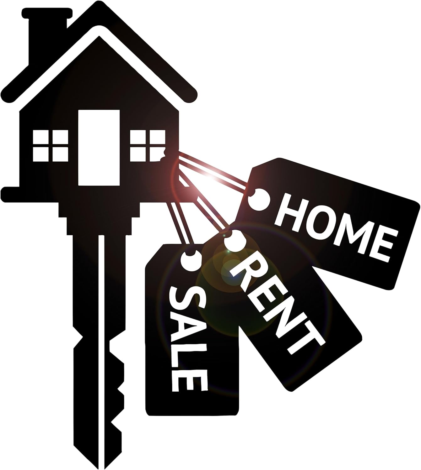 Amazon.com: Vinyl Wall Decal Real Estate Keys House Home Rent Stickers ...