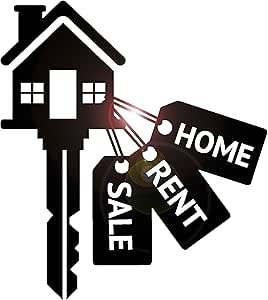 Amazon.com: Vinyl Wall Decal Real Estate Keys House Home Rent Stickers ...