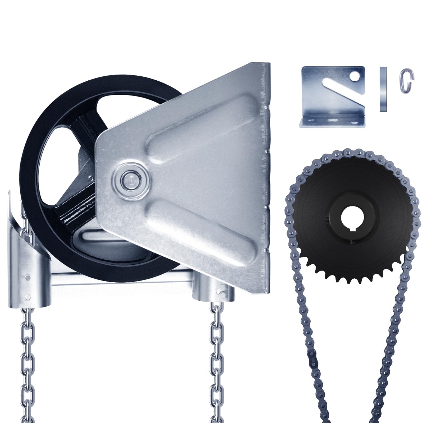LAJIAOZ Garage Door Chain Hoist - 4:1 Reduced Drive Heavy Duty Hoist ...