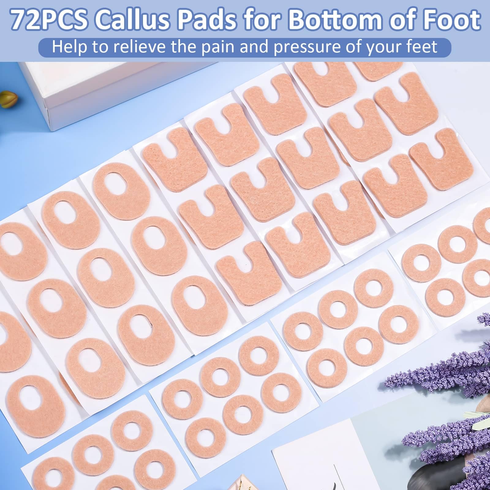 Snapklik.com : Shynek 72 Pcs Callus Pads, 3 Model Felt Callus Cushions ...