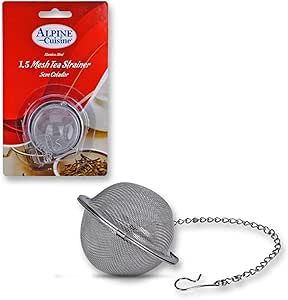 Amazon.com: Alpine Cuisine Tea Strainer Mesh Ball 1.5in Stainless Steel ...