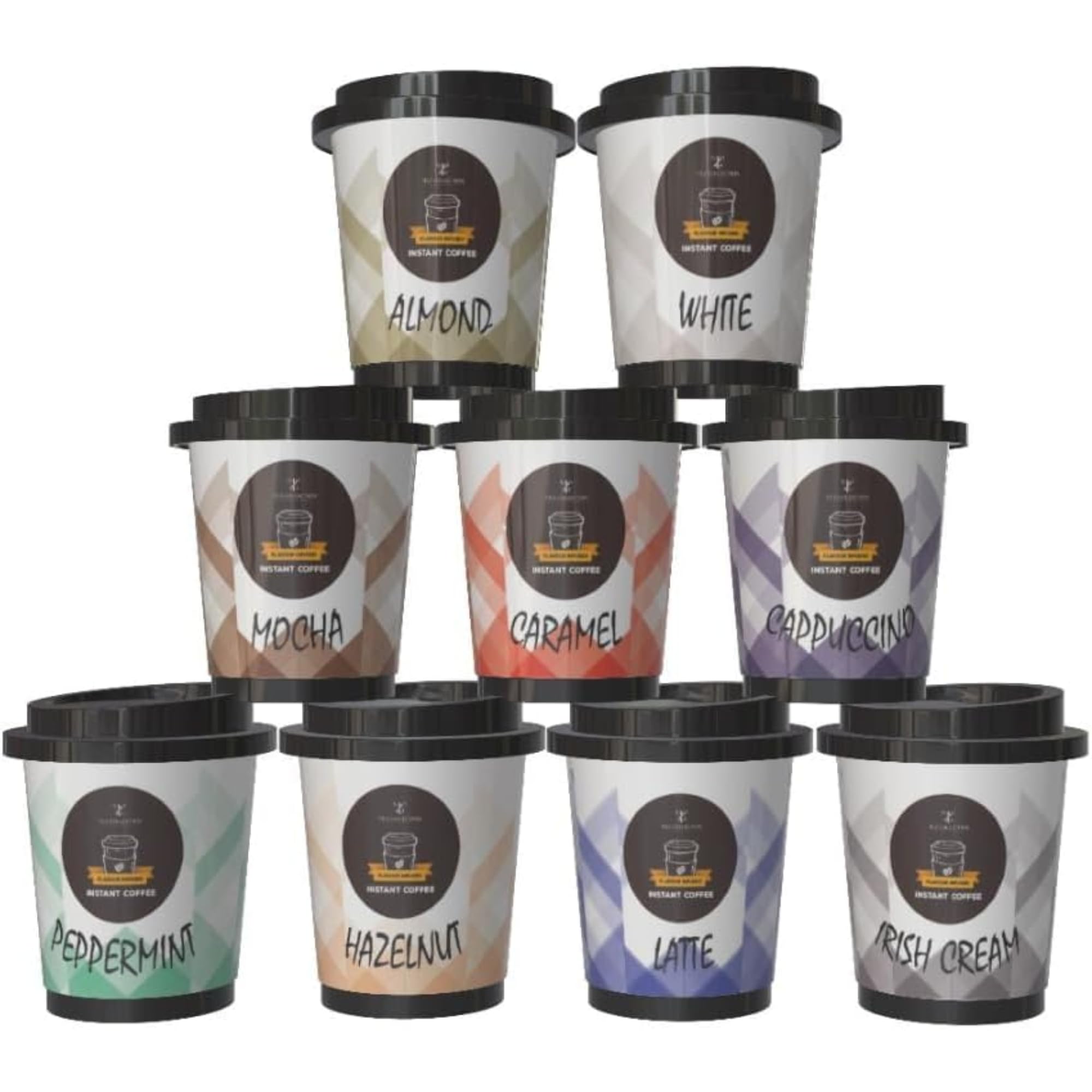 Travel Coffee Takeout Cups Gift Sets For Coffee Lovers - 9 Flavoured ...