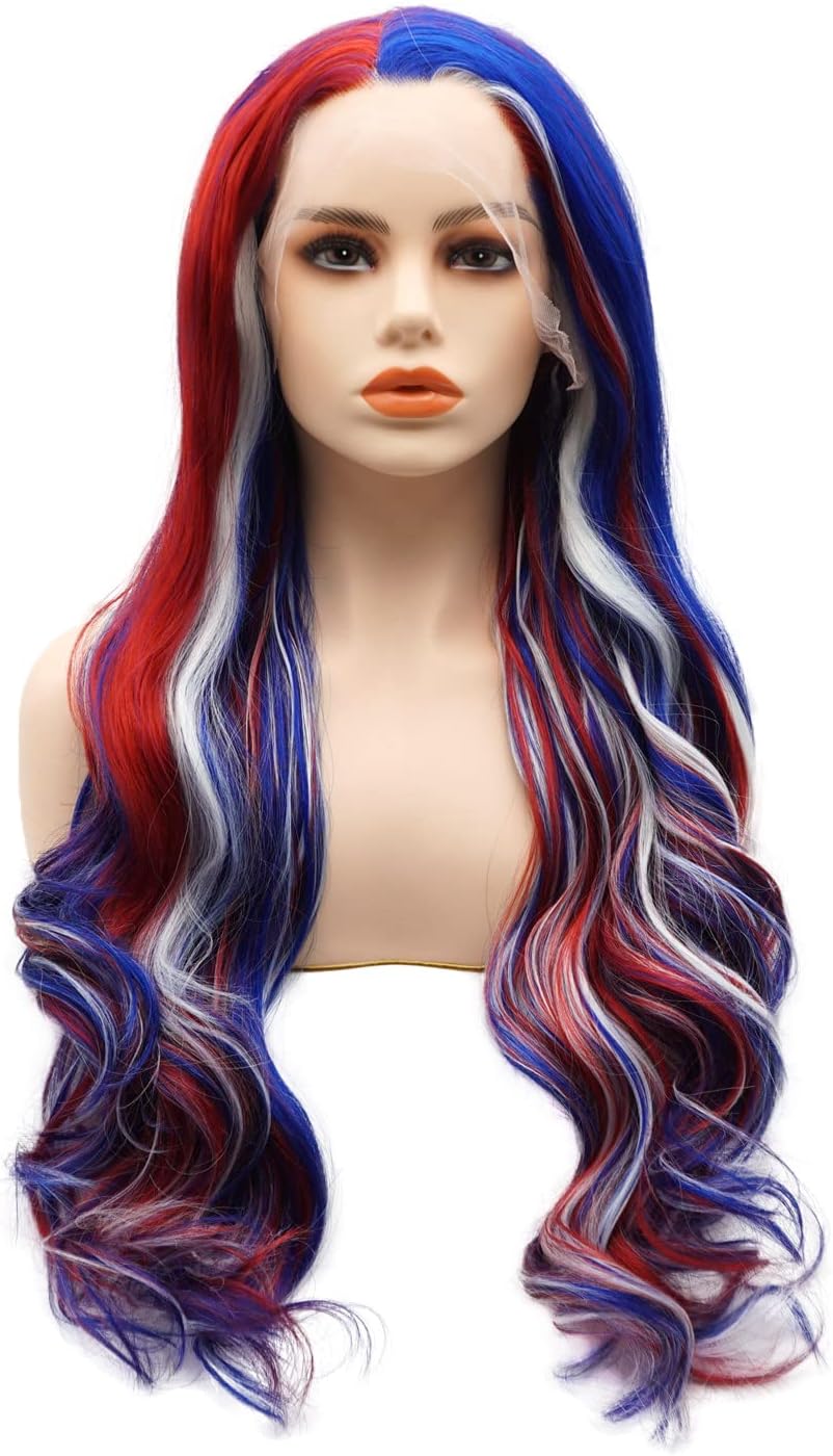Amazon.com : LUSHY BEAUTY Hair Synthetic Lace Front Wig Wavy Shoulder ...