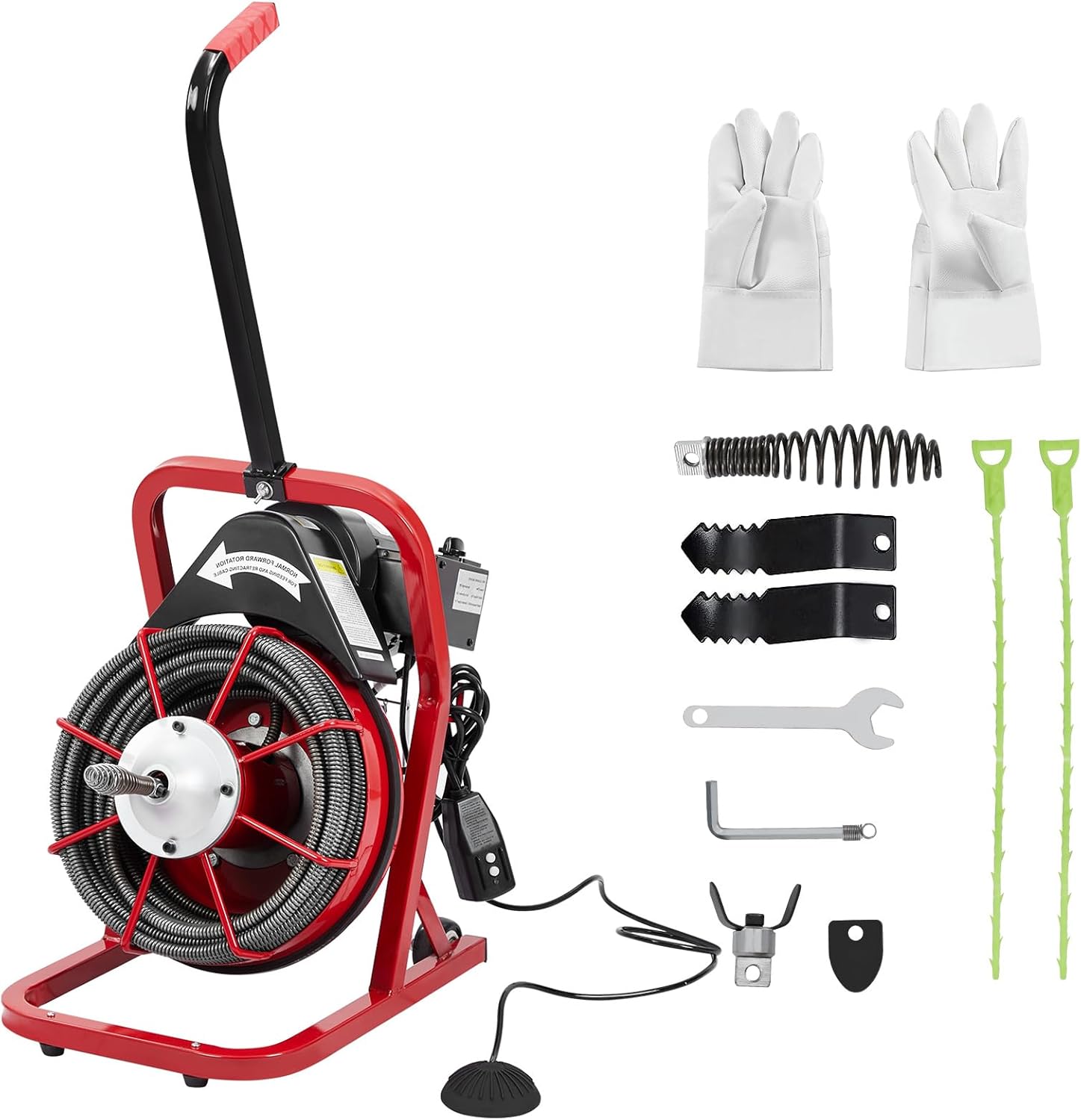 75Ft x 1/2 Inch Electric Drain Cleaner Machine – Professional Auto-Feed ...