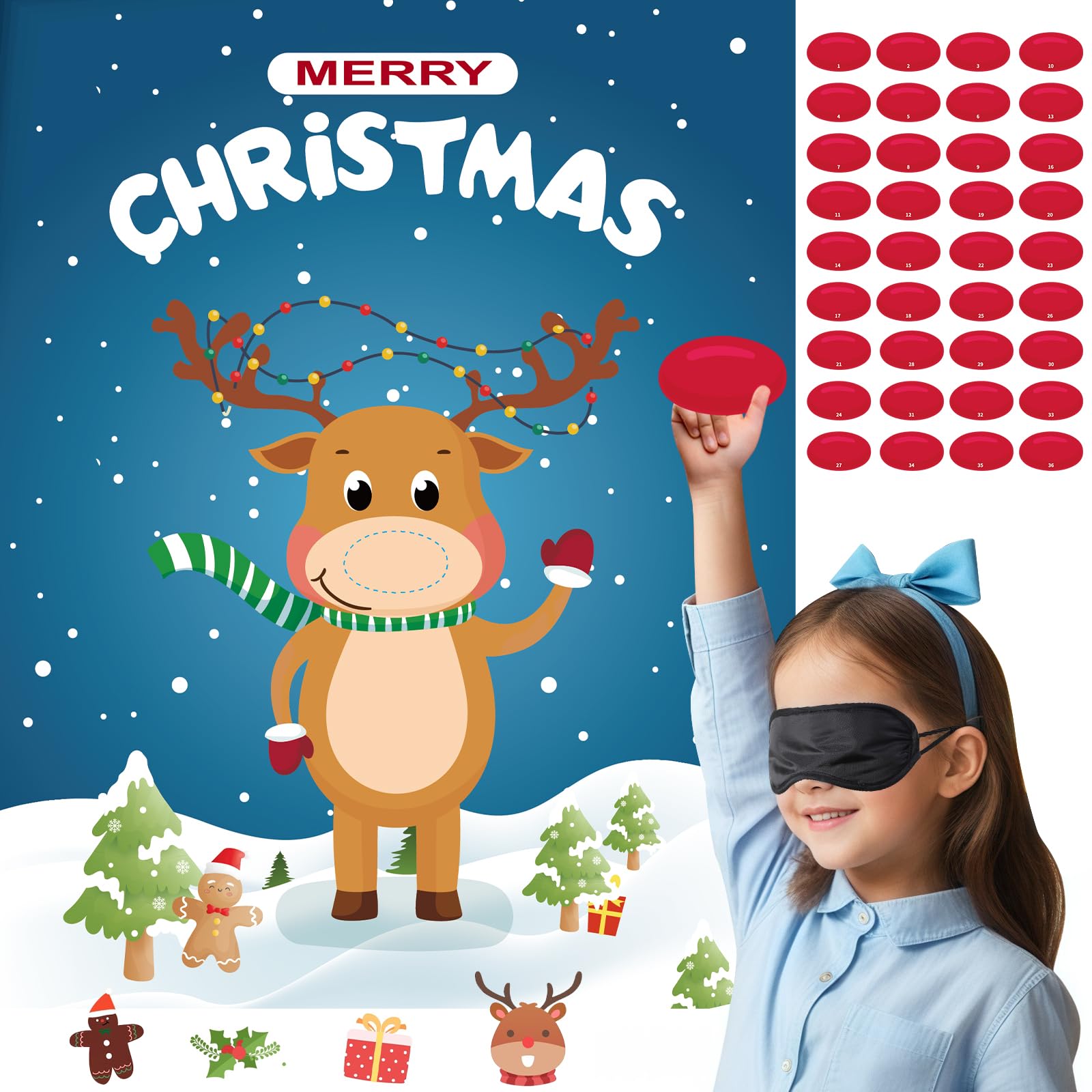 Snapklik.com : Christmas Games - Pin The Nose On The Reindeer Fun For ...