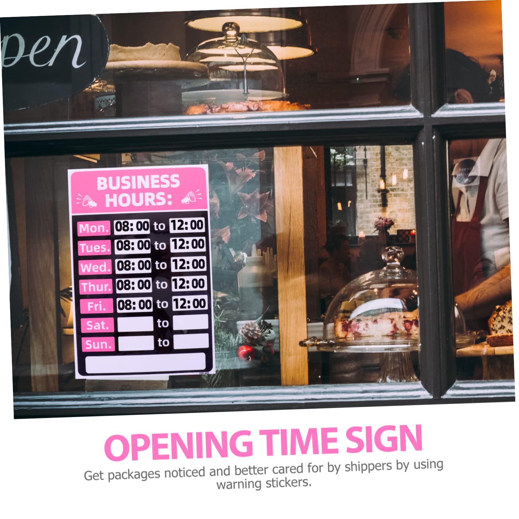 STOBOK 2pcs business sign door opening sign outdoor open signs Hour ...