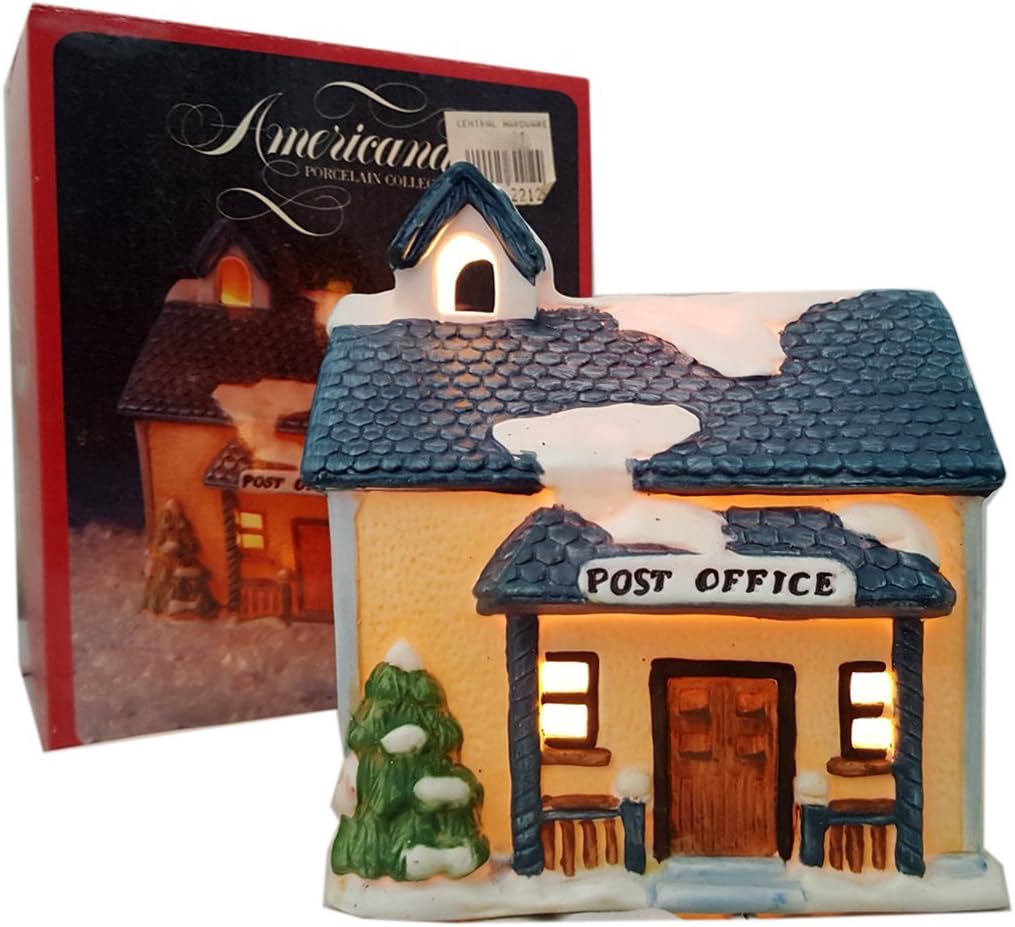 Amazon.com: Americana Porcelain Collectable Hand Painted Post Office ...