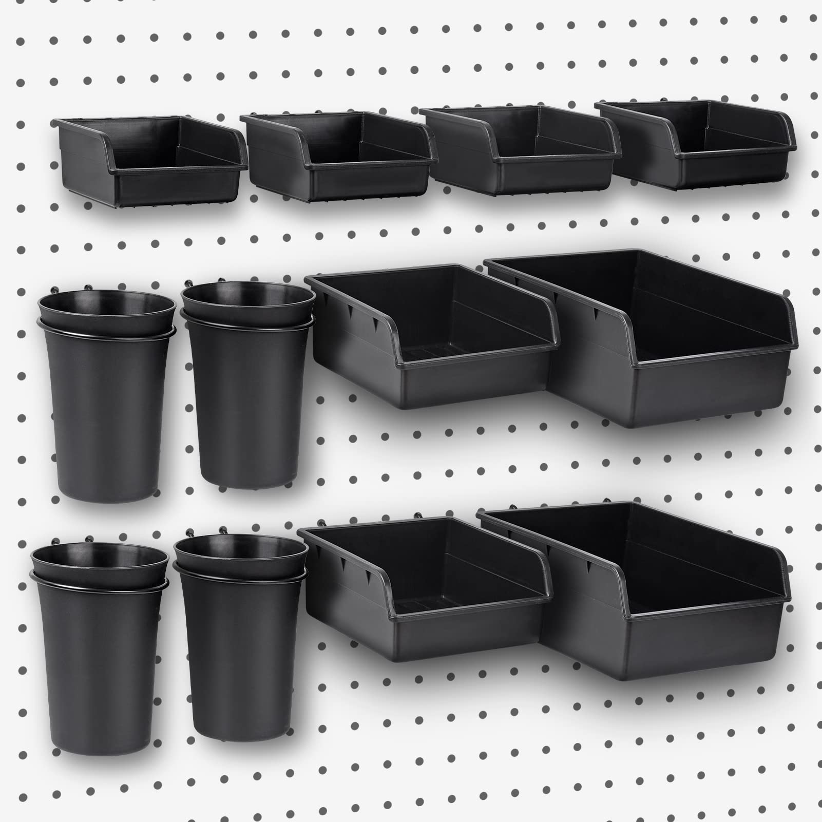 Snapklik.com : G.CORE 12-Pack Pegboard Bins & Cups Pegboard Accessories ...