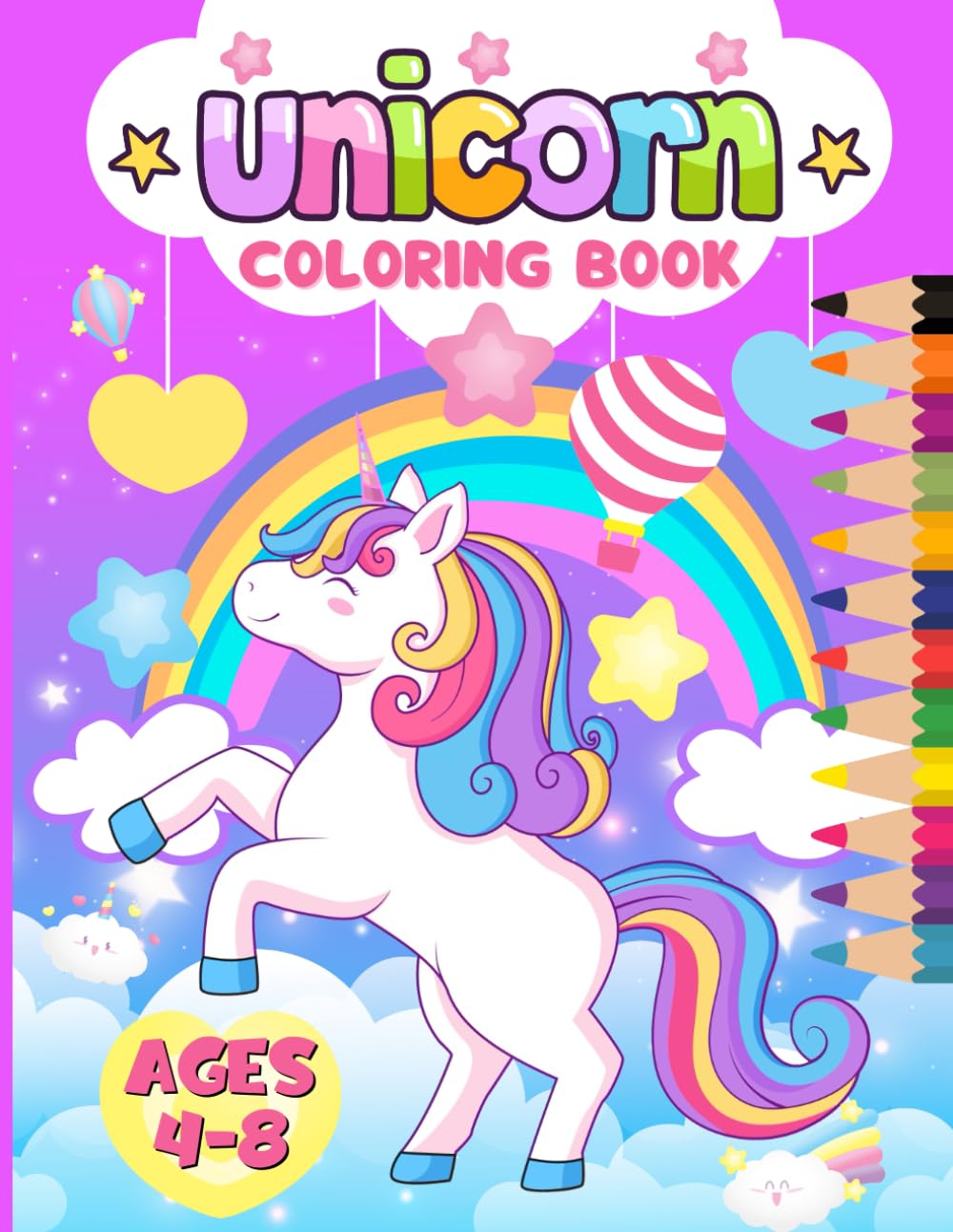 Magical Unicorn Coloring Book and Enchanted Lands: A Delightful ...