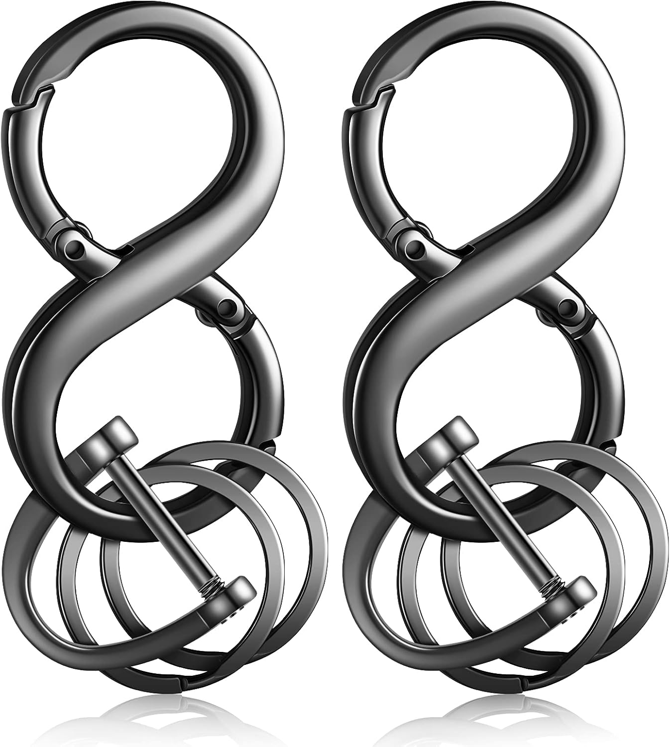 2 Sets Car Key Chains Business Key Chains Includes 2 Pieces 8 Shape ...