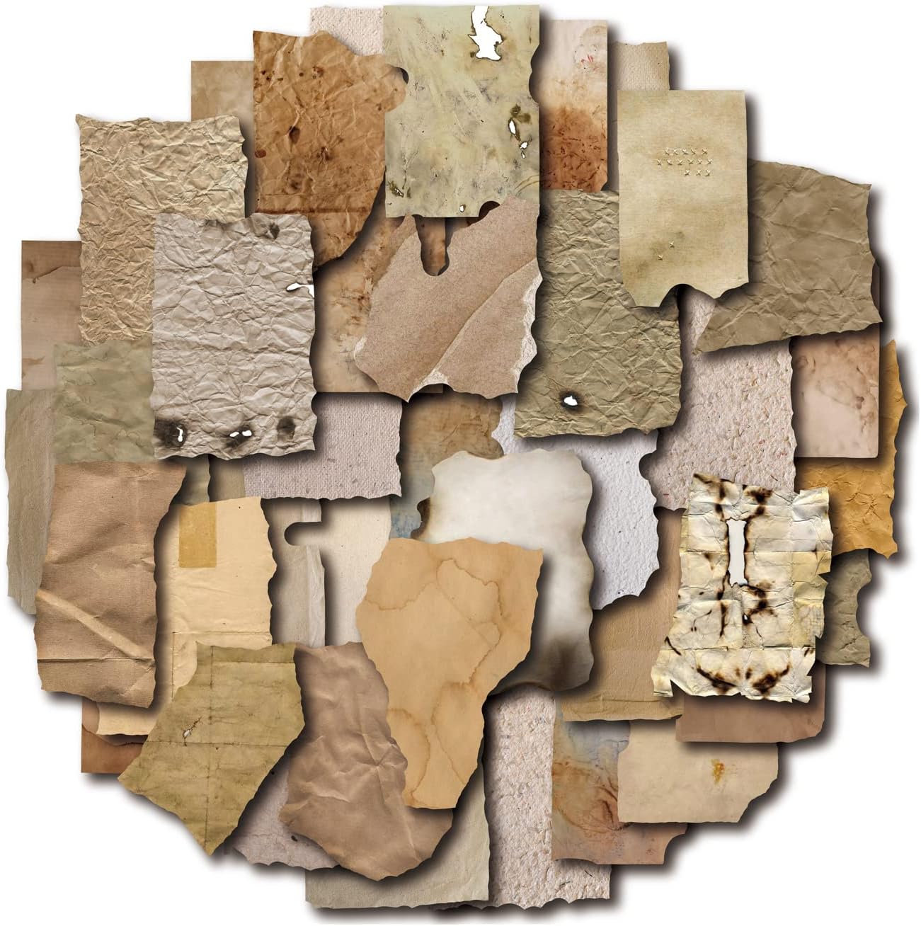 Amazon.com: 80 pcs Junk Journal Stickers, Vintage Scrapbook Stickers ...