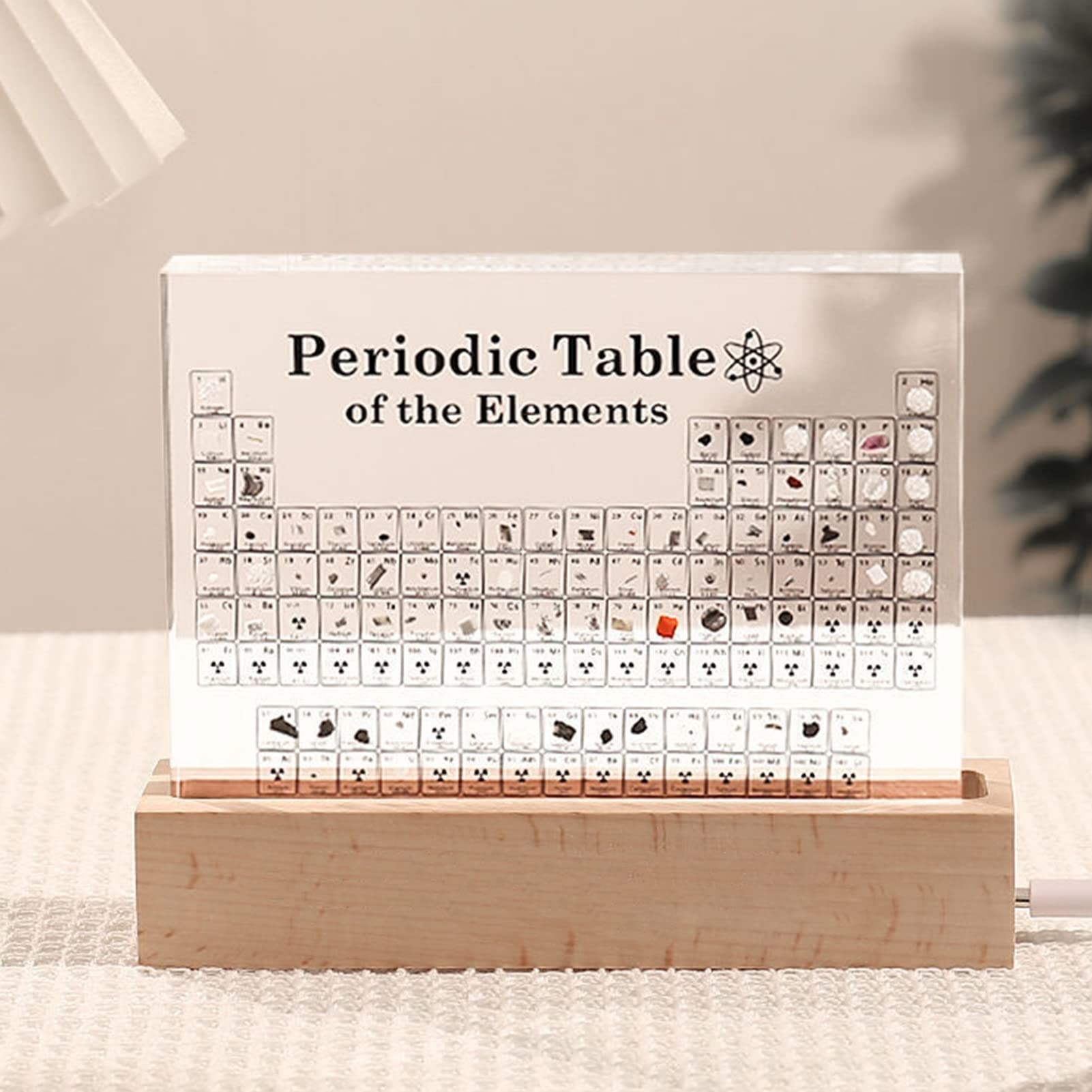 Buy Acrylic Periodic Table With 83 Kinds Of Real Elements Inside ...