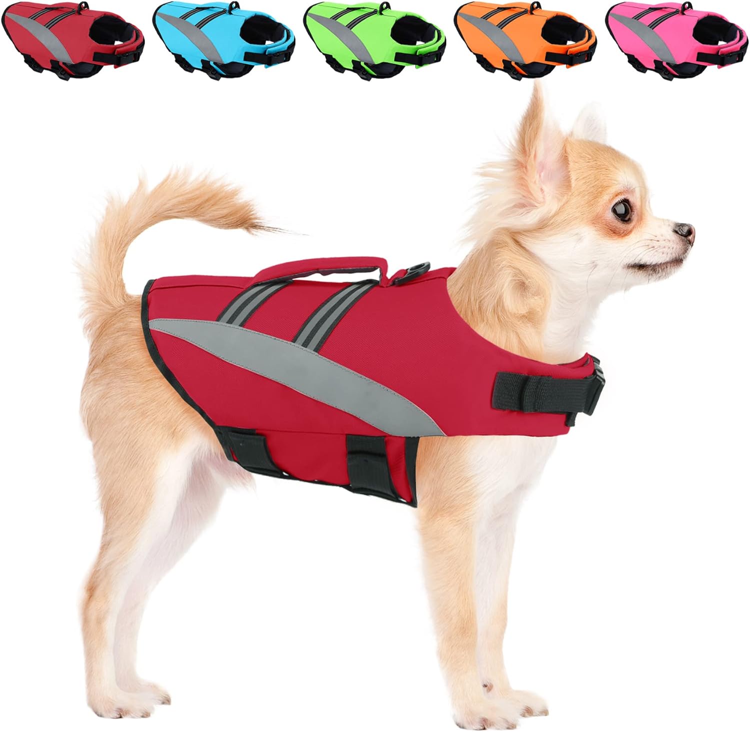 Amazon.com : ALAGIRLS Dog Life Jacket for Small Dogs, Reflective Dog ...