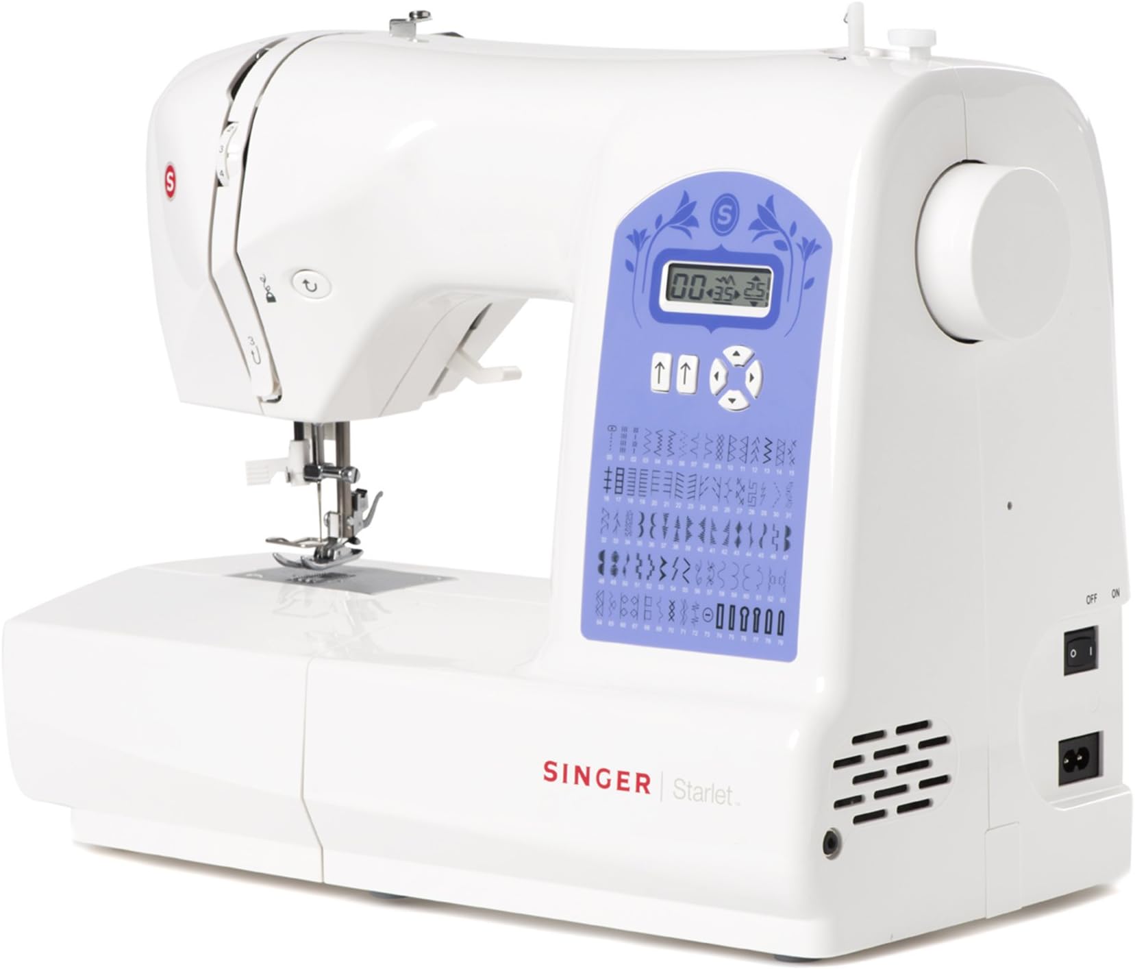 Singer Starlet Computerisierte Nähmaschine, Metall, Weiß, Mint Panel ...