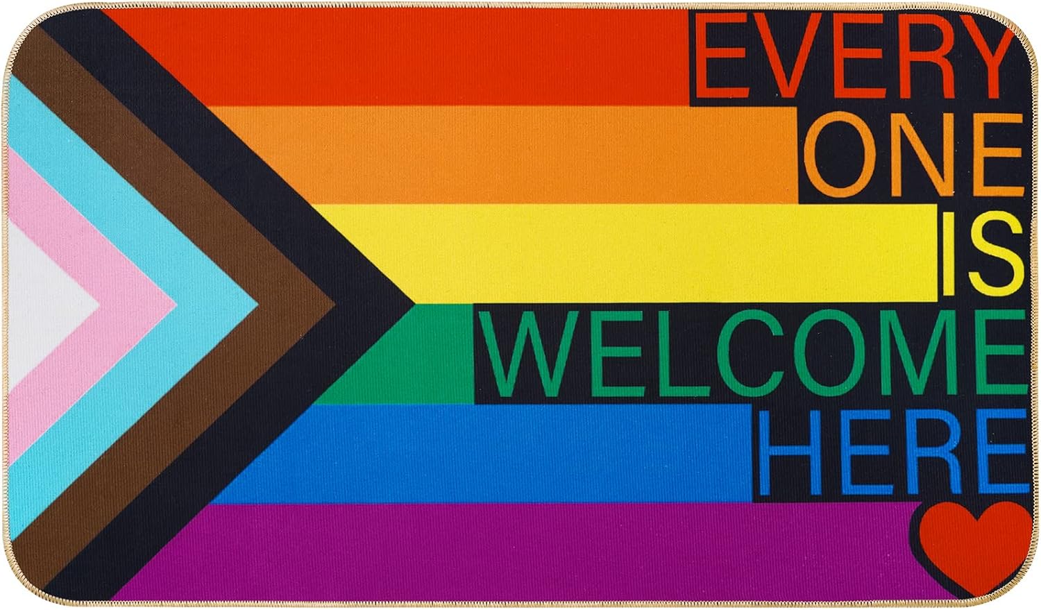 Amazon.com: AnyDesign Rainbow Progress Pride Day Door Mat Everyone is ...