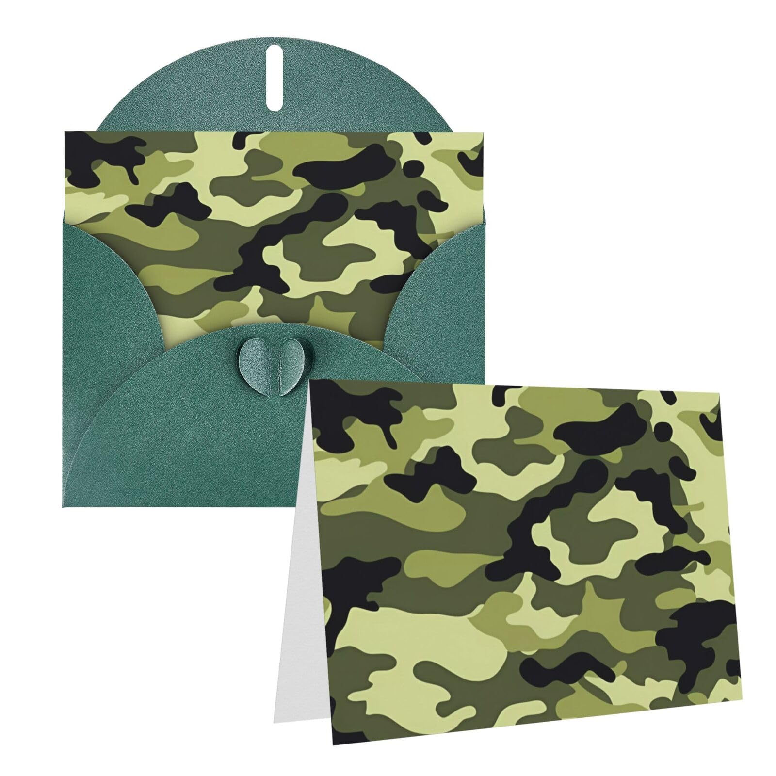 Camouflage Blank Invitation Cards To Print Inkdotpot Pack Of 30 Deer